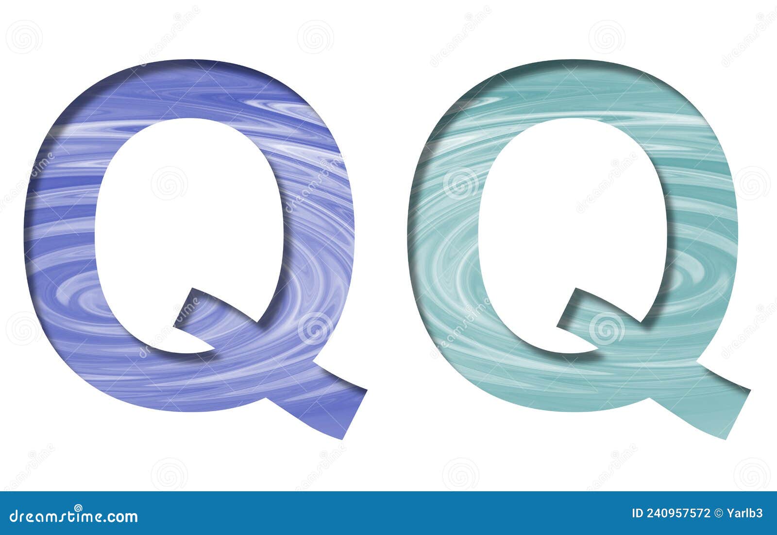 Letter Q Cut Out Of White Paper On The Background Of Beautiful Circles
