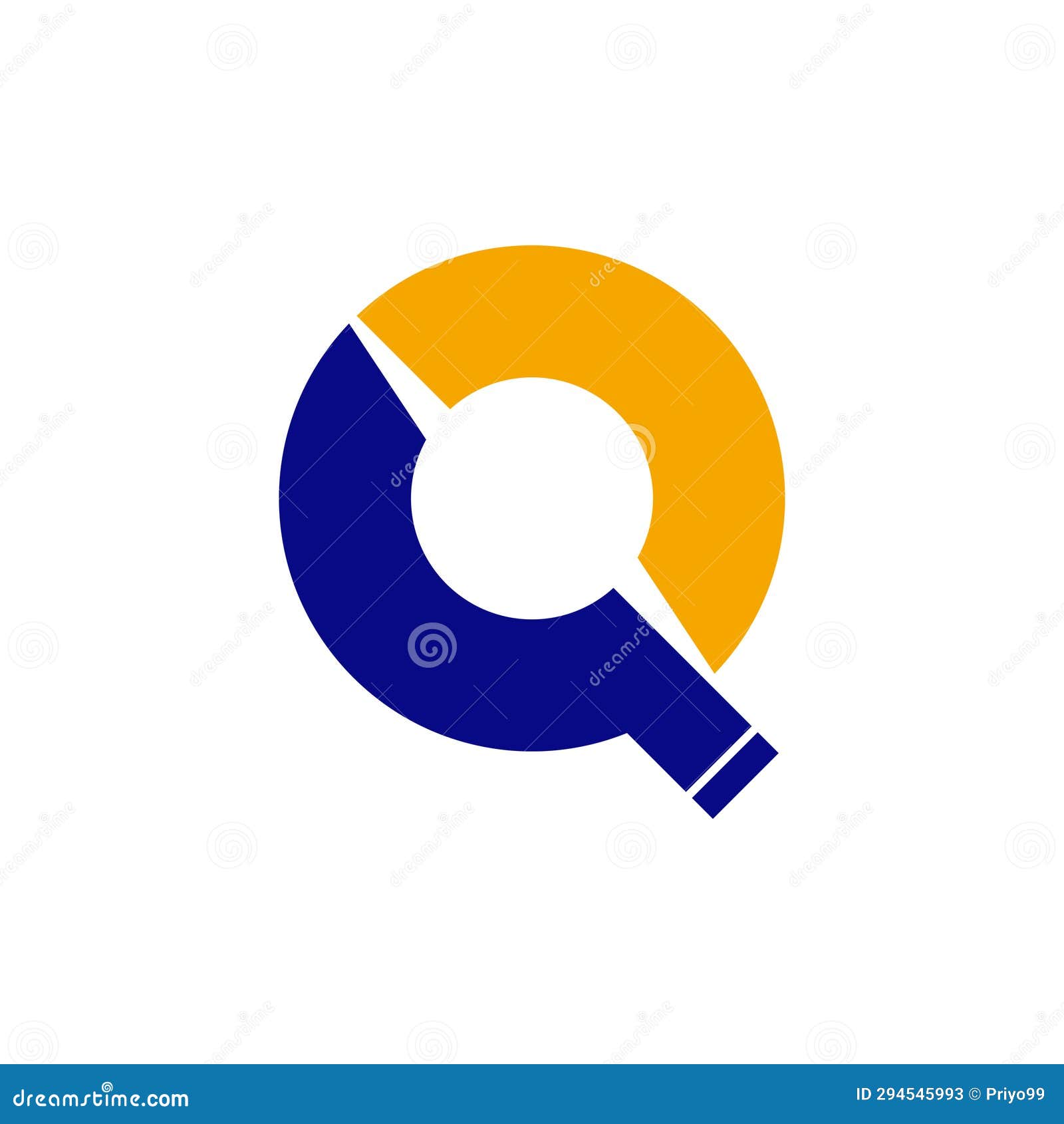 Letter Q Design Element Icon with Creative Search Concept Stock Vector ...