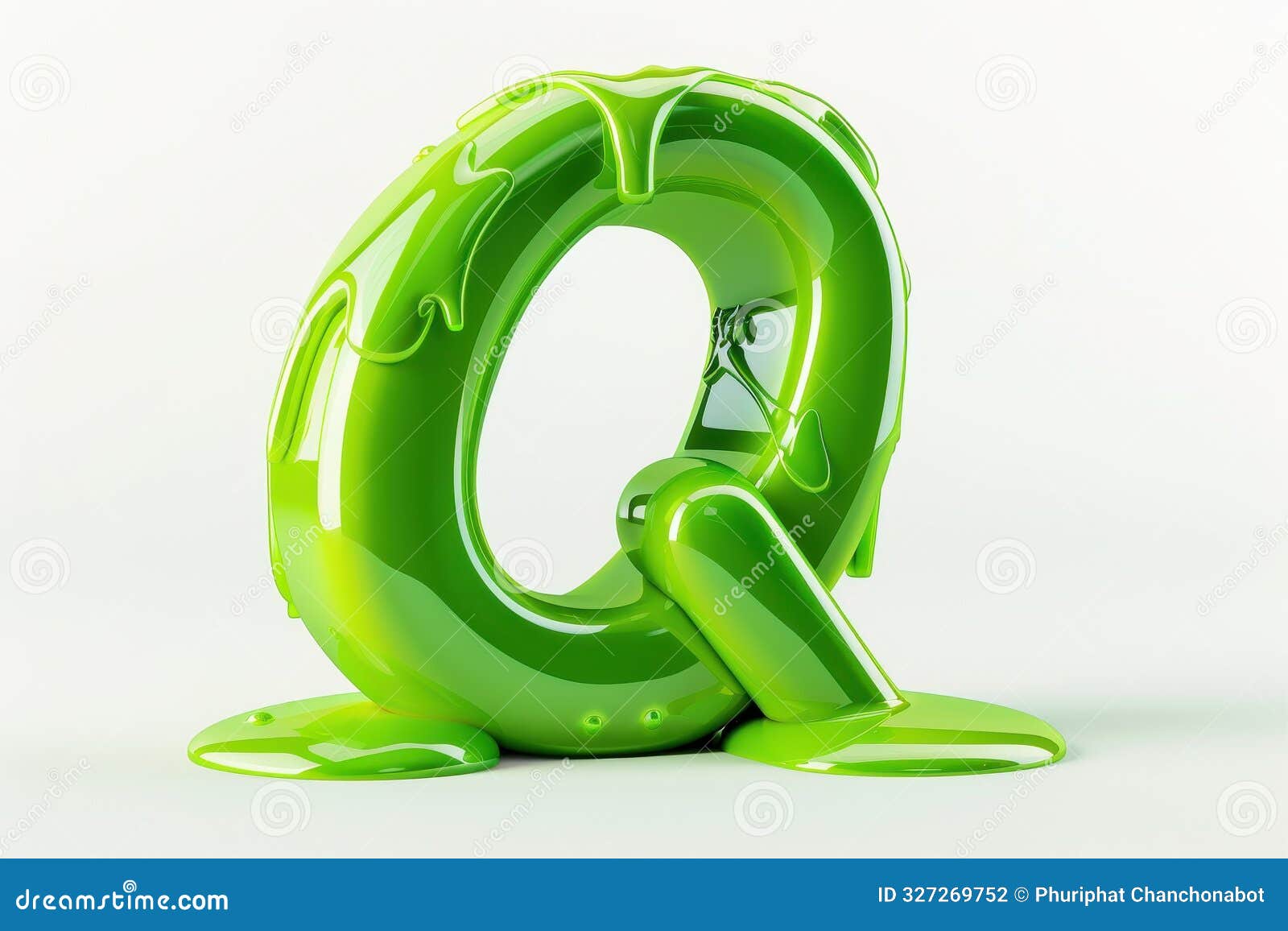 Letter Q with a Dripping Paint Effect with Generative AI Stock ...