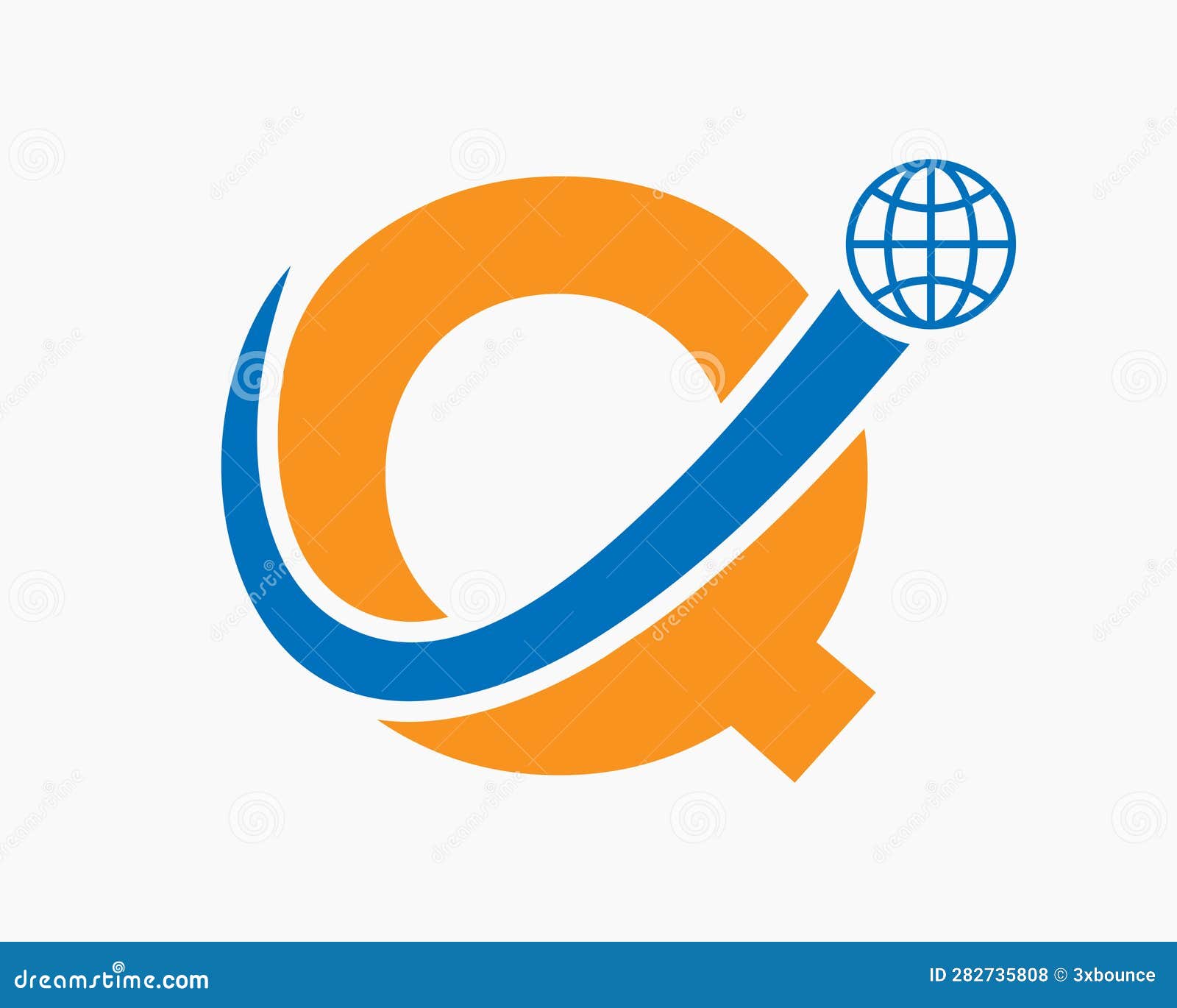 Letter Q Global Logo Design. World Logotype Symbol Vector Template ...