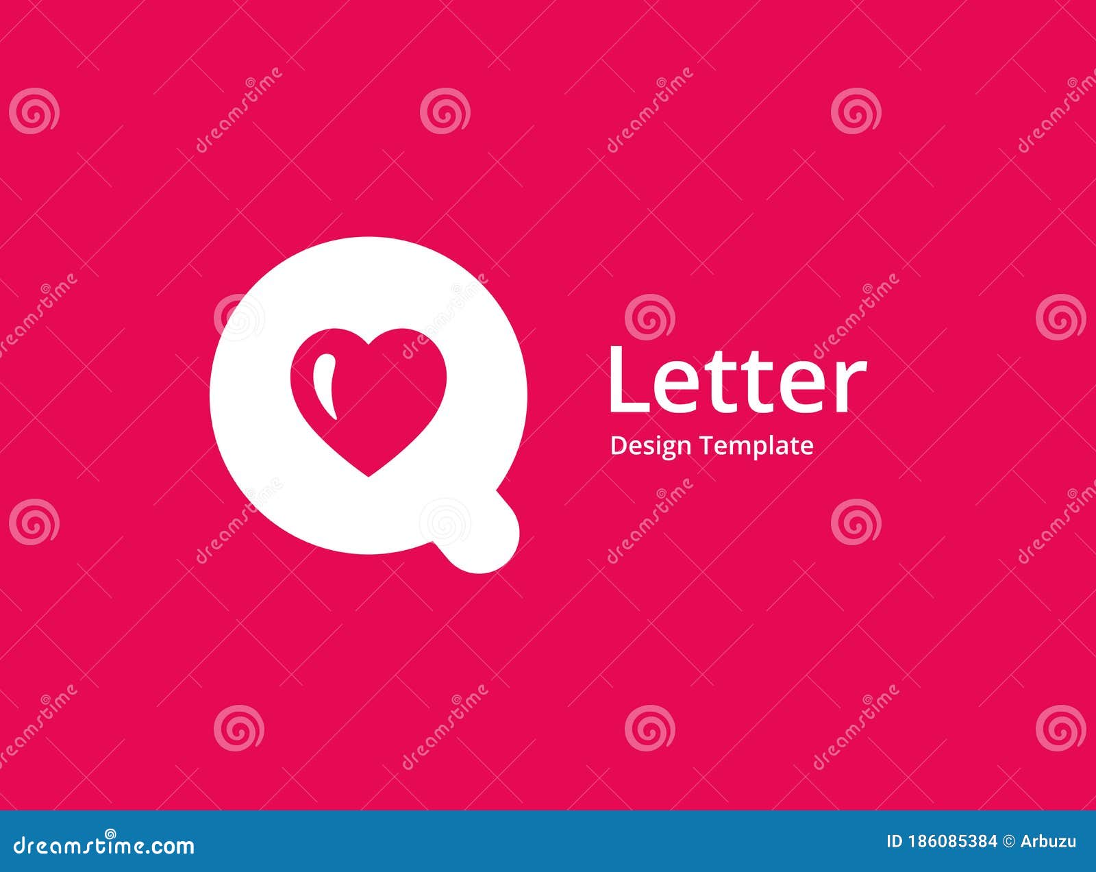 Letter Q Heart Logo Icon Design Template Elements Stock Vector ...