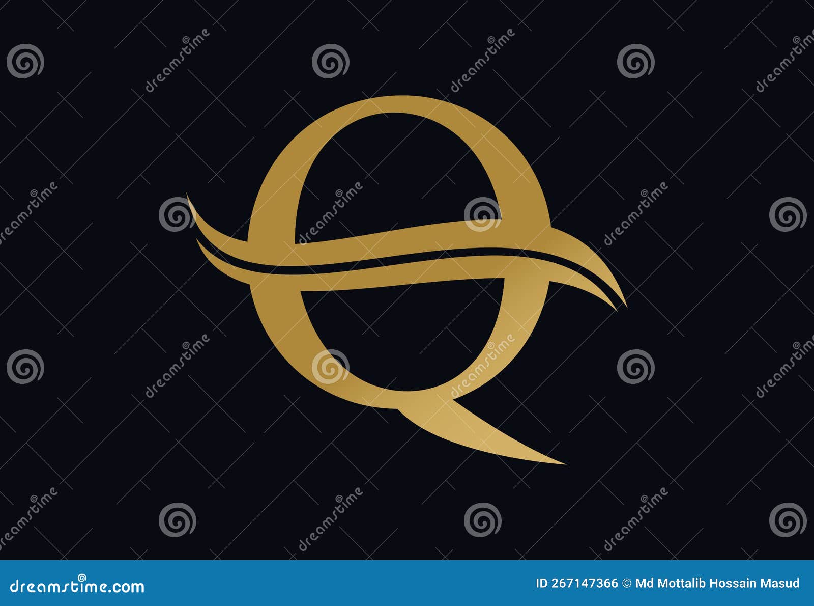Letter Q Logo Design Template, Vector Illustration Stock Illustration ...