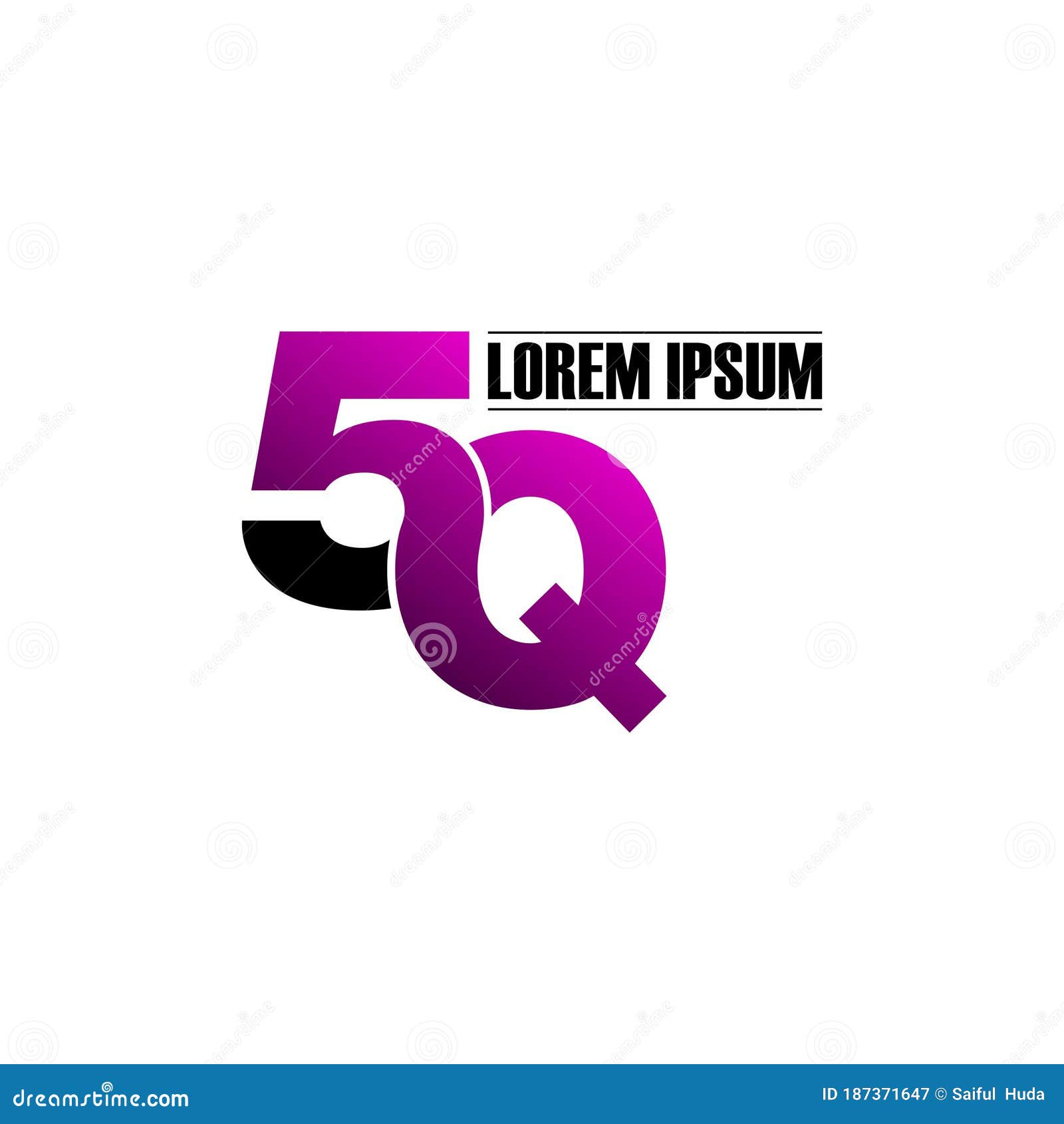 Letter 5Q Monogram Logo Icon Design Vector. Stock Vector - Illustration ...