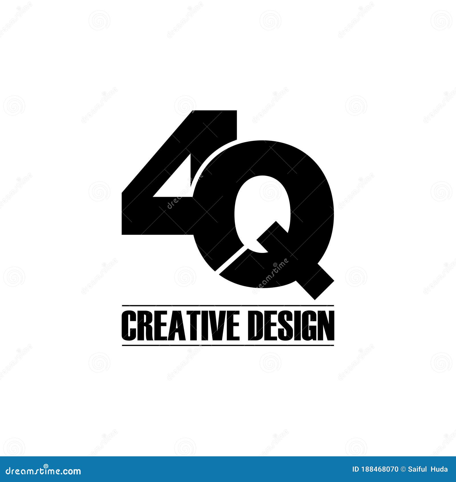 Letter 4Q Monogram Logo Icon Design Vector. Stock Vector - Illustration ...