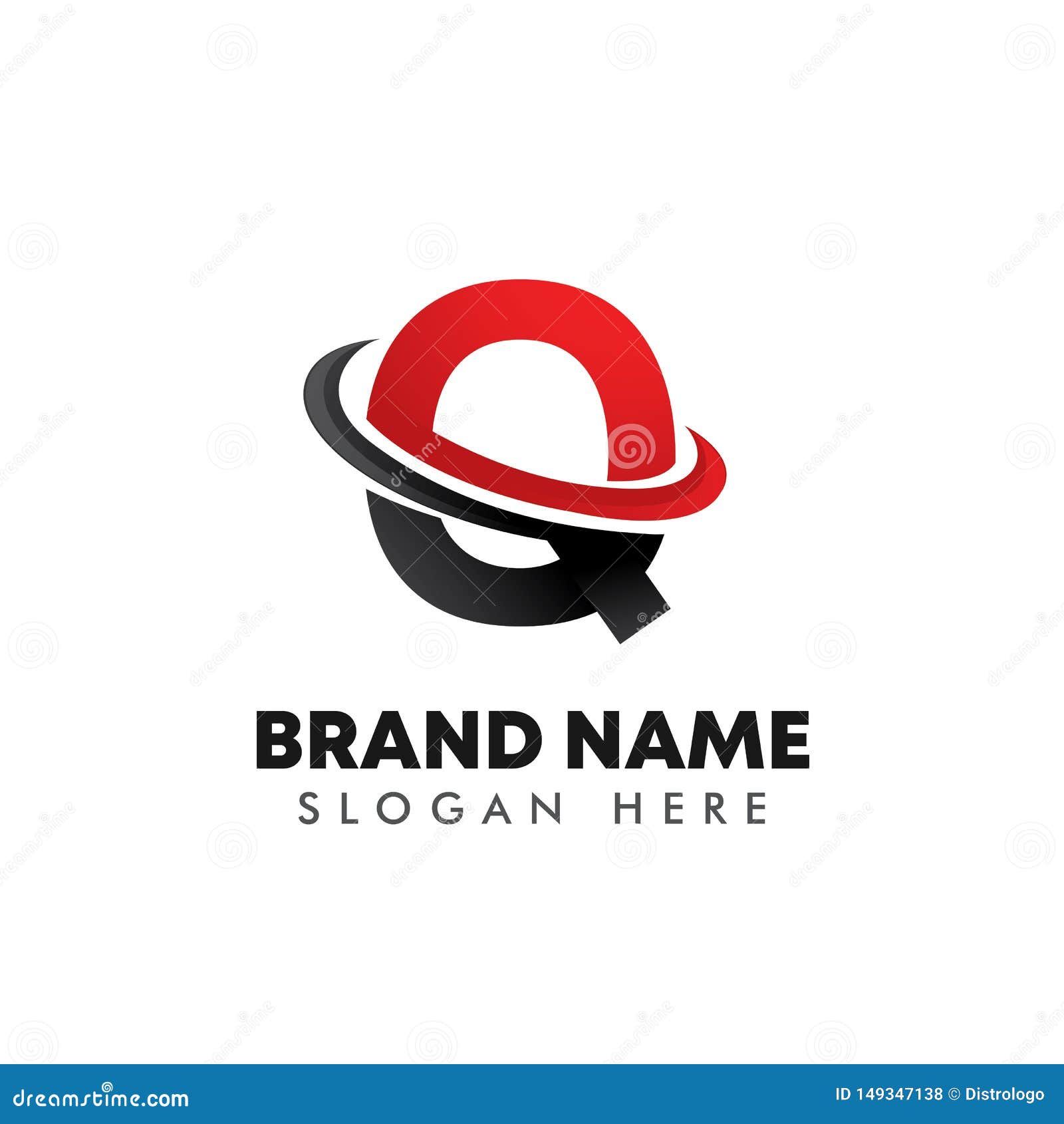 Letter Q Logo Symbol with Swoosh Design Stock Vector - Illustration of ...