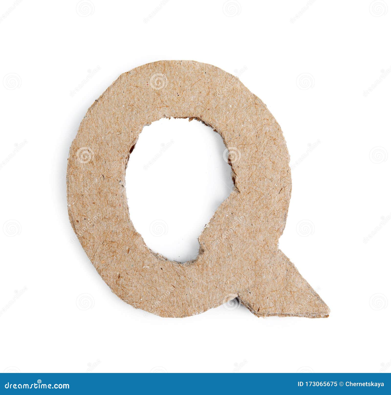 Letter Q Made of Cardboard on White Stock Image - Image of trendy, font ...