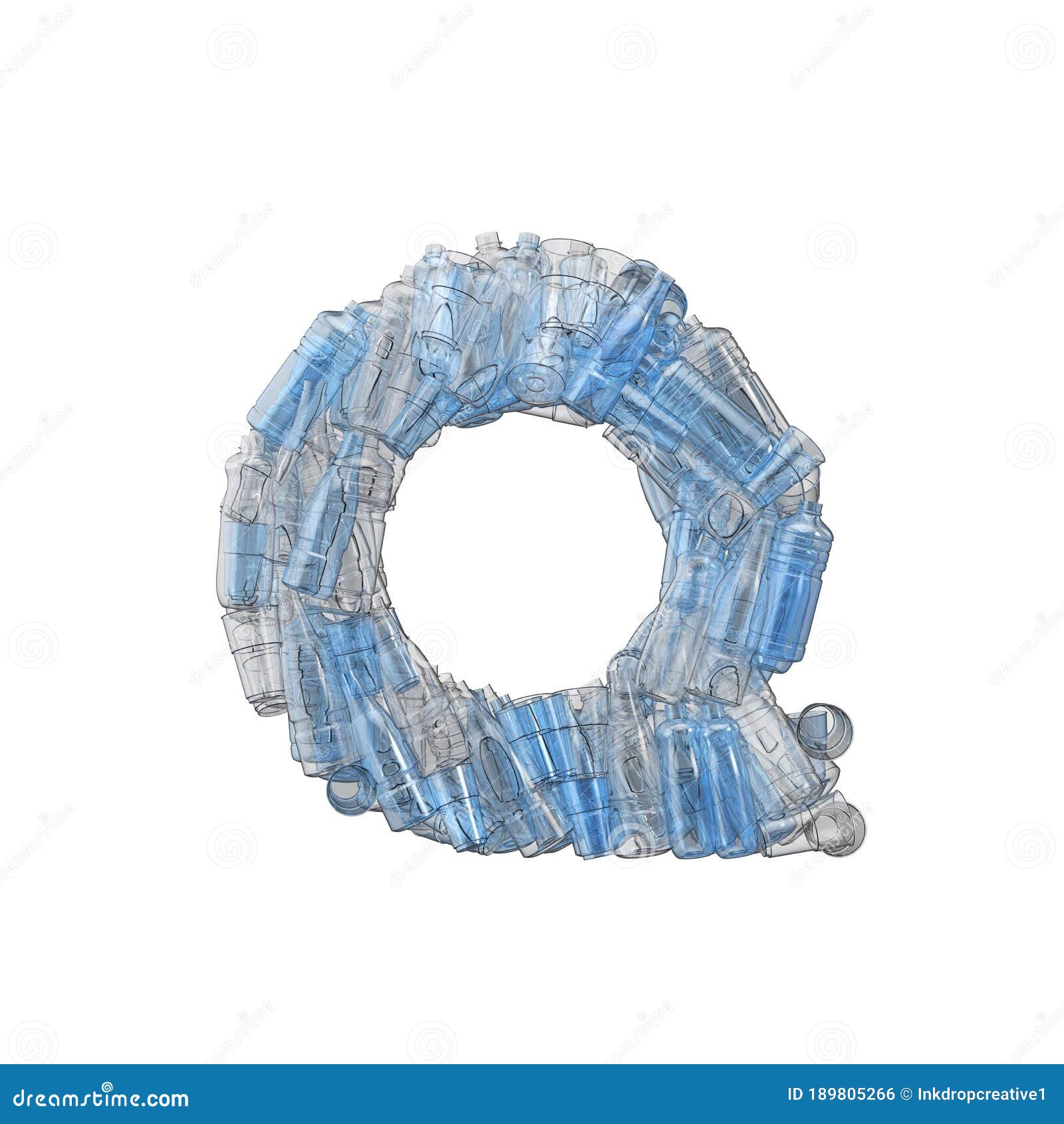 Letter Q Made from Plastic Bottles. Plastic Recycling Font Stock ...