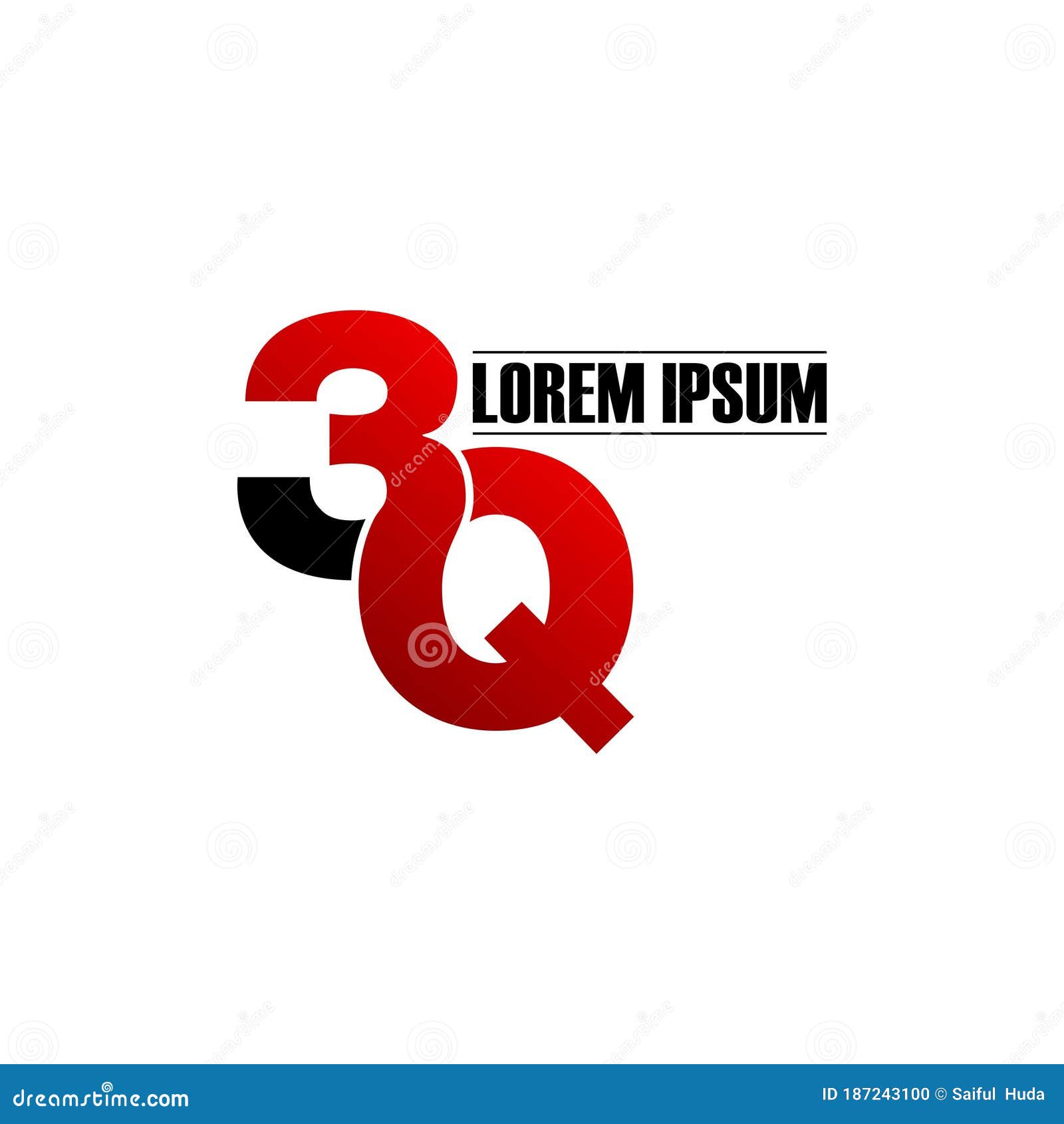 Letter 3Q Monogram Logo Icon Design Vector. Stock Vector - Illustration ...
