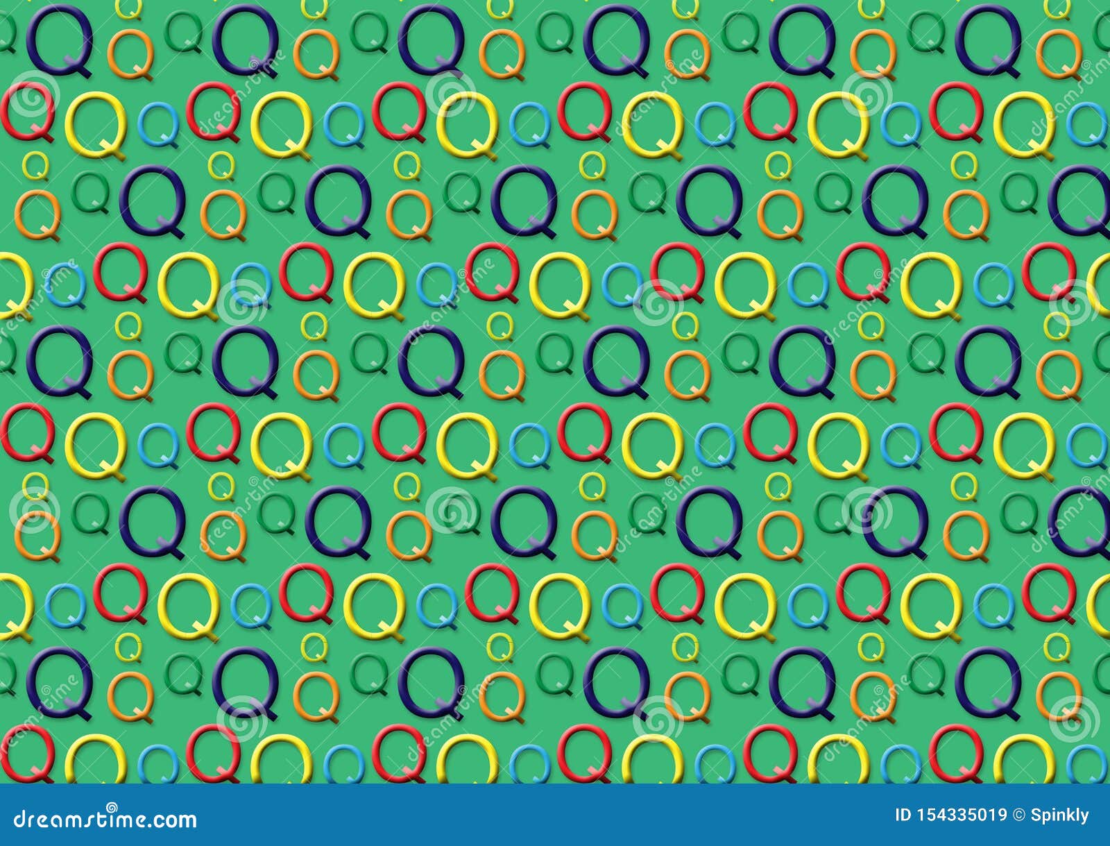 Letter Q Pattern in Different Colored Shades Stock Illustration ...