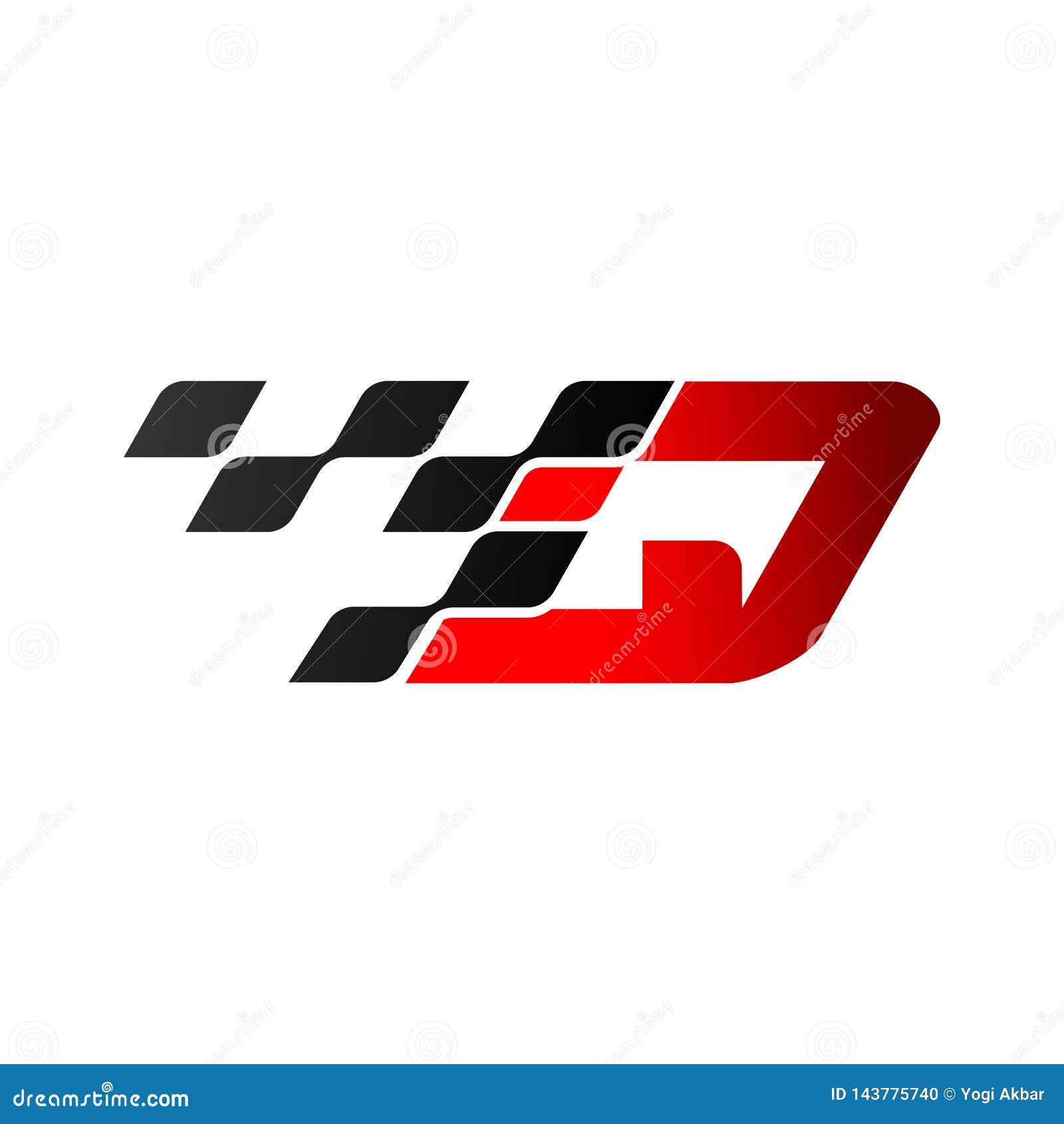 Letter Q with Racing Flag Logo Stock Vector - Illustration of biker ...