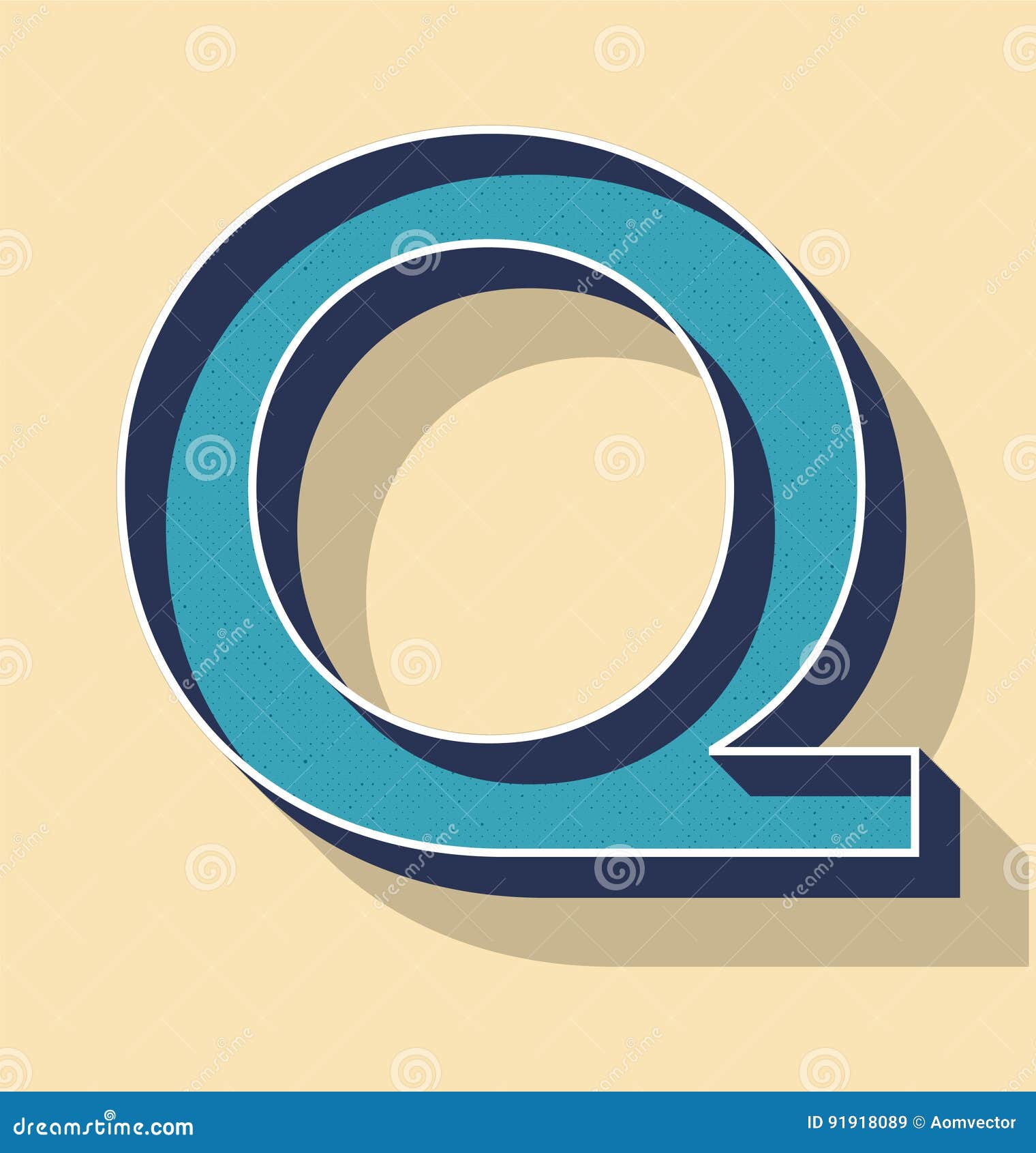 Letter Q Retro Vector Text Style, Fonts Concept Stock Vector ...