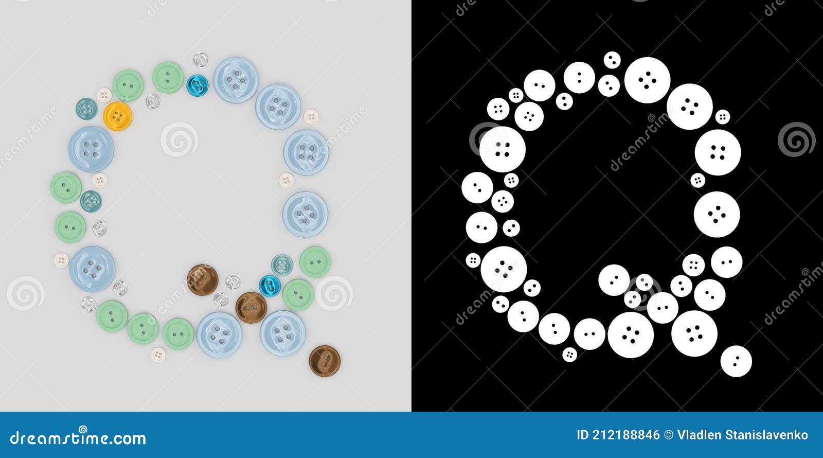 Letter E Of Sewing Button Alphabet. Alphabet From Buttons . Letter From ...