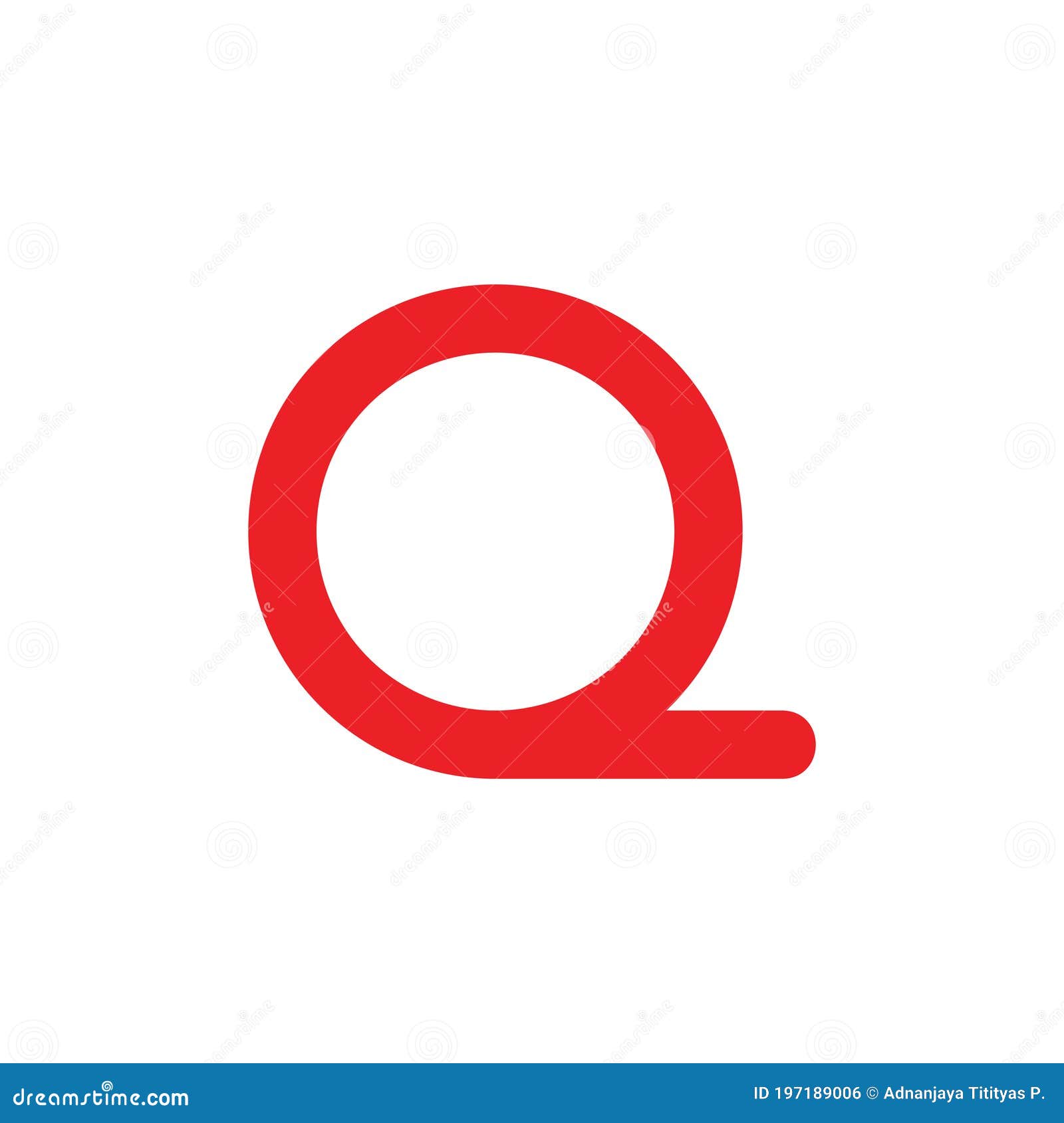 Letter Q Simple Circle Geometric Line Art Logo Vector Stock Vector ...