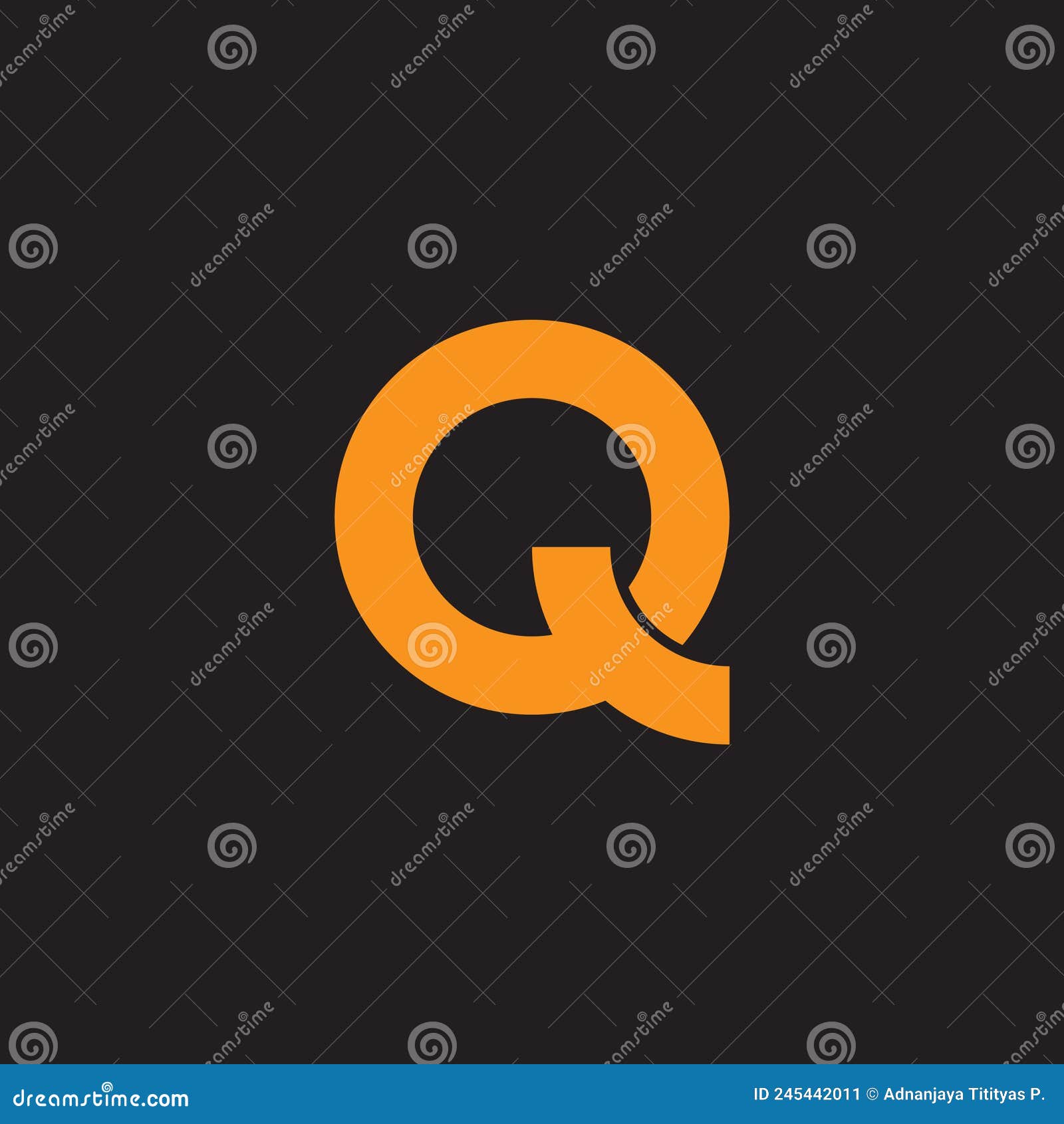 Letter Q Simple Geometric Line Slice Curves Logo Vector Stock Vector ...