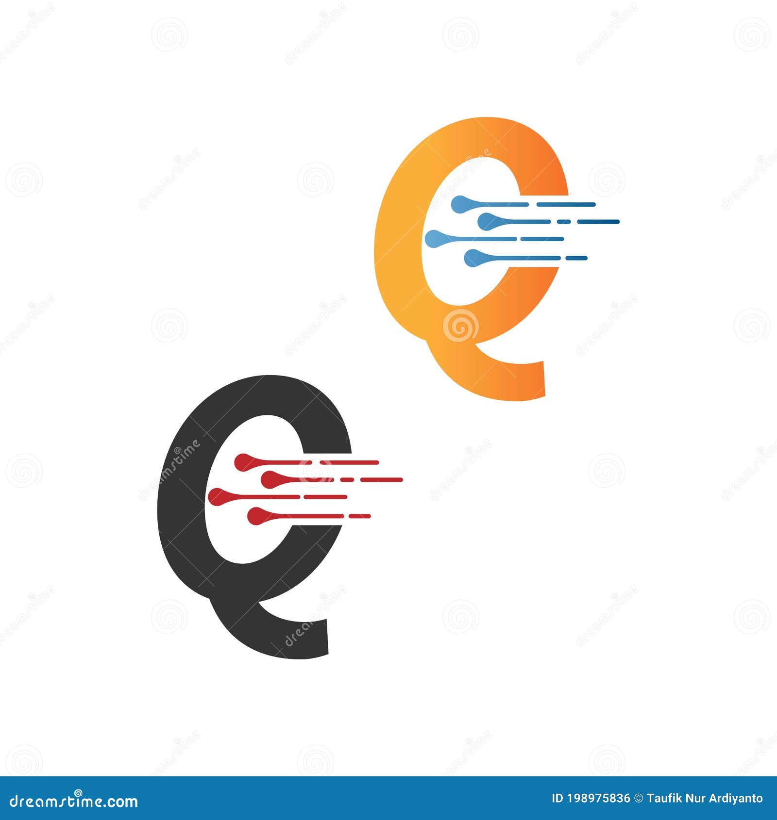 Letter Q Simple Tech Logo with Circuit Lines Style Icon Stock Vector ...