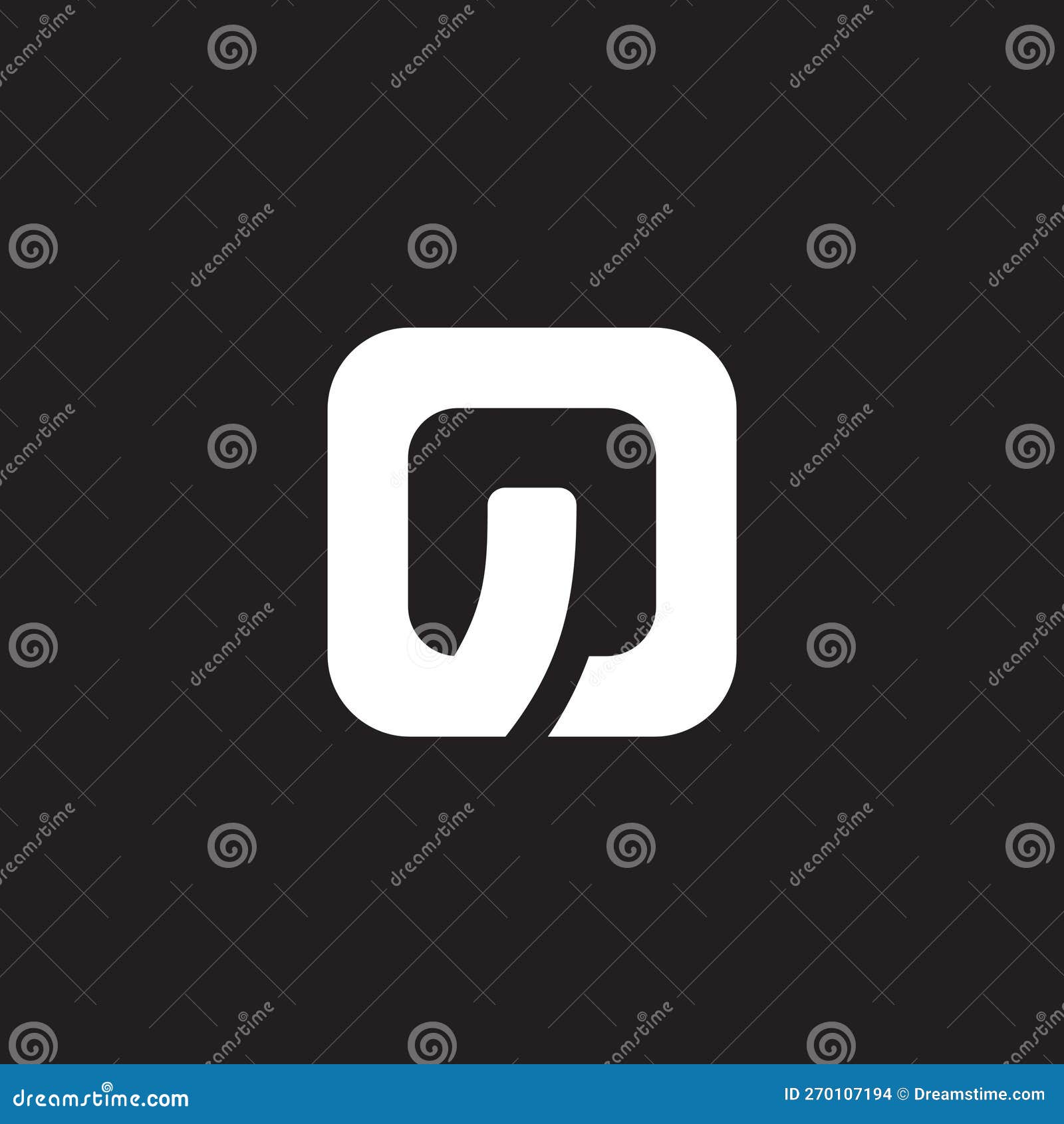 Letter Q Square Simple Geometric Logo Vector Stock Vector ...