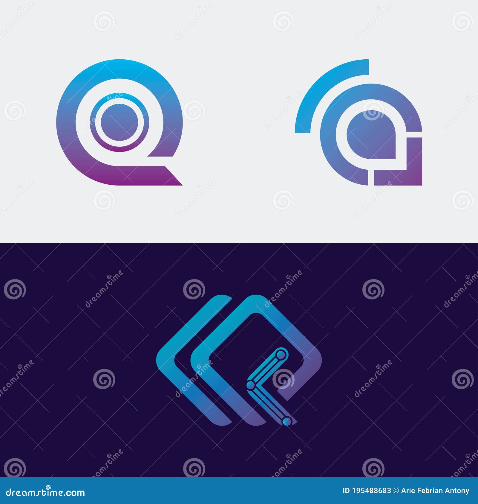 Letter Q Tech Vector Design Stock Vector - Illustration of identity ...