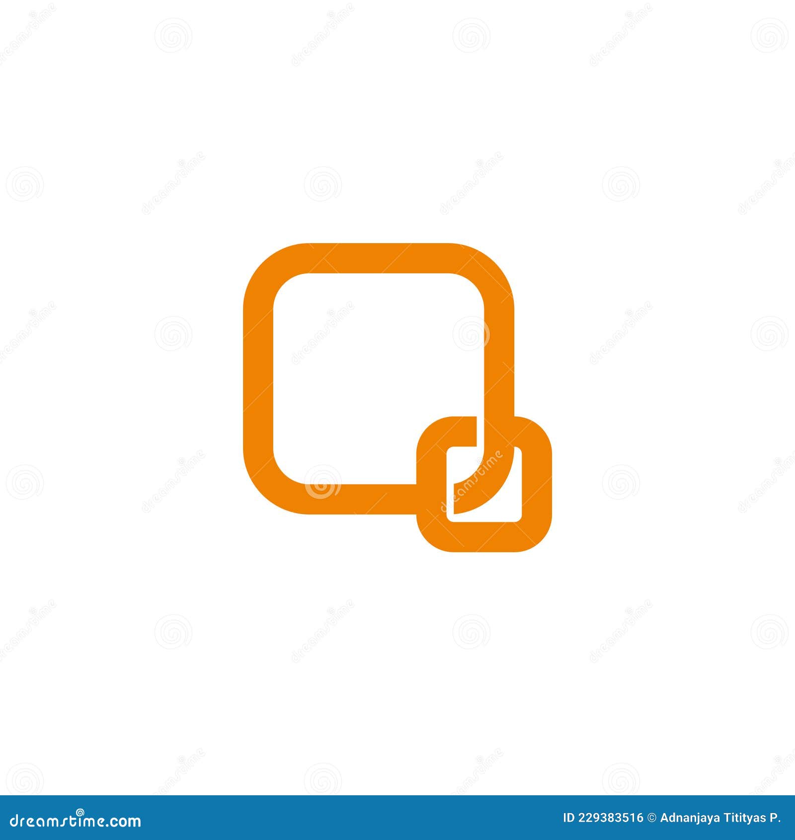 Letter Q Two Square Overlapping Line Logo Vector Stock Vector ...