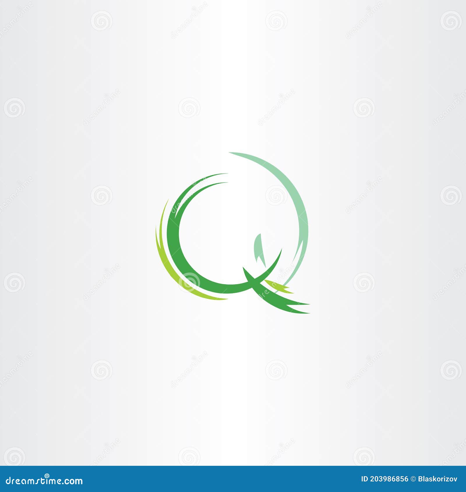 Letter Q Vector Icon Green Logotype Stylized Symbol Stock Vector ...