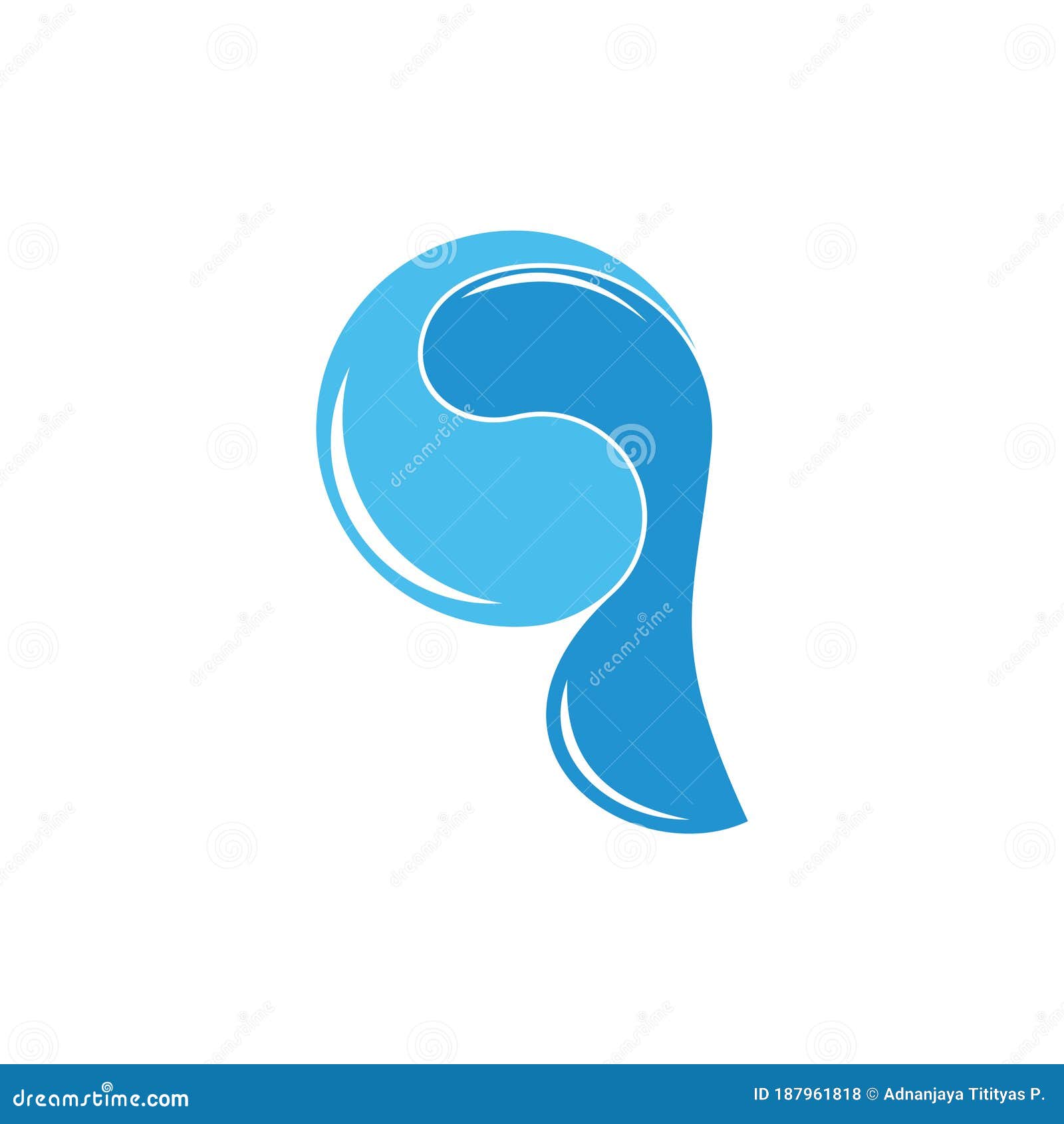 Letter Q Water Design Logo Vector Stock Vector - Illustration of ...