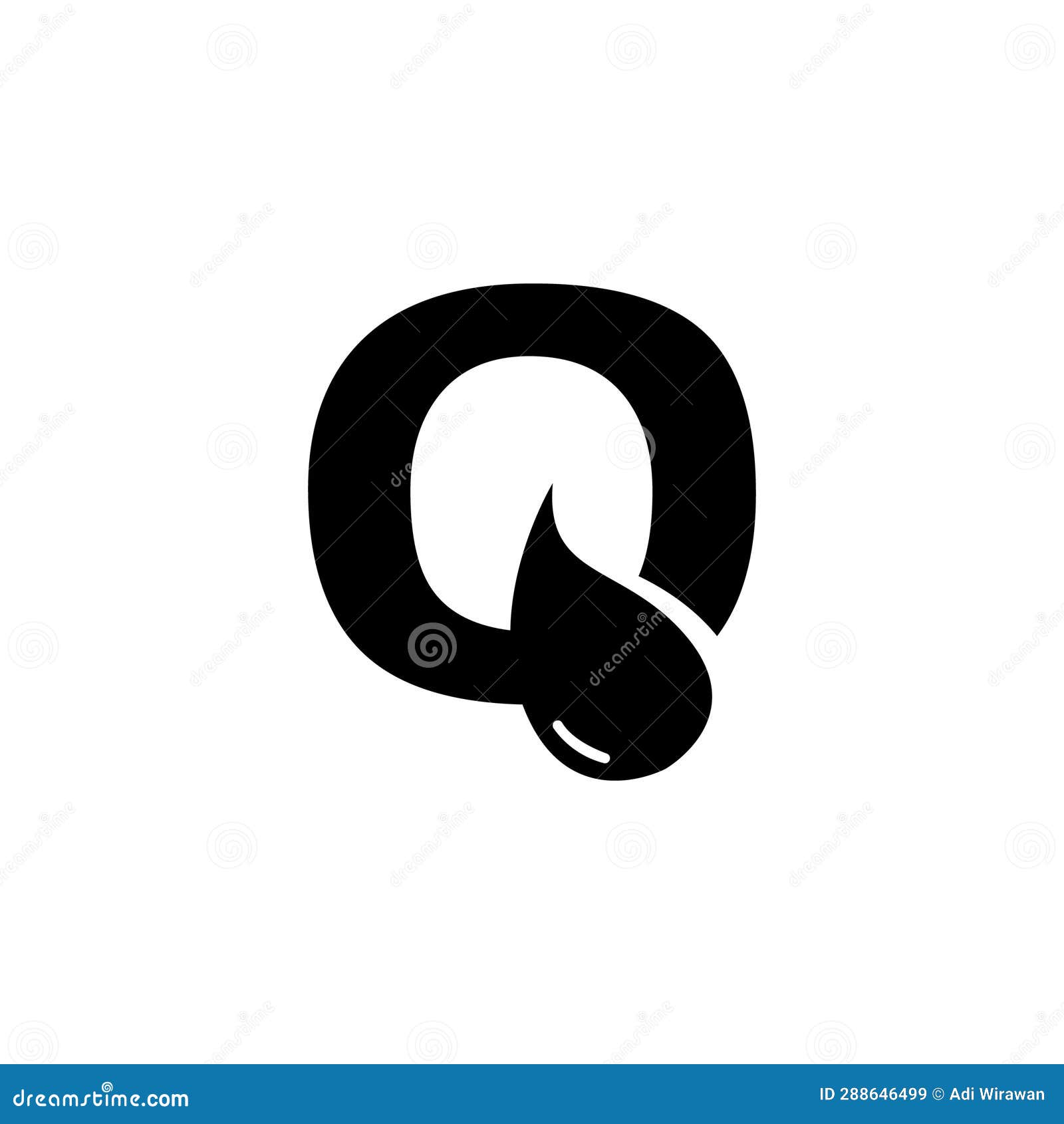 Letter Q Water Drop Logo Design Vector Image Stock Vector ...