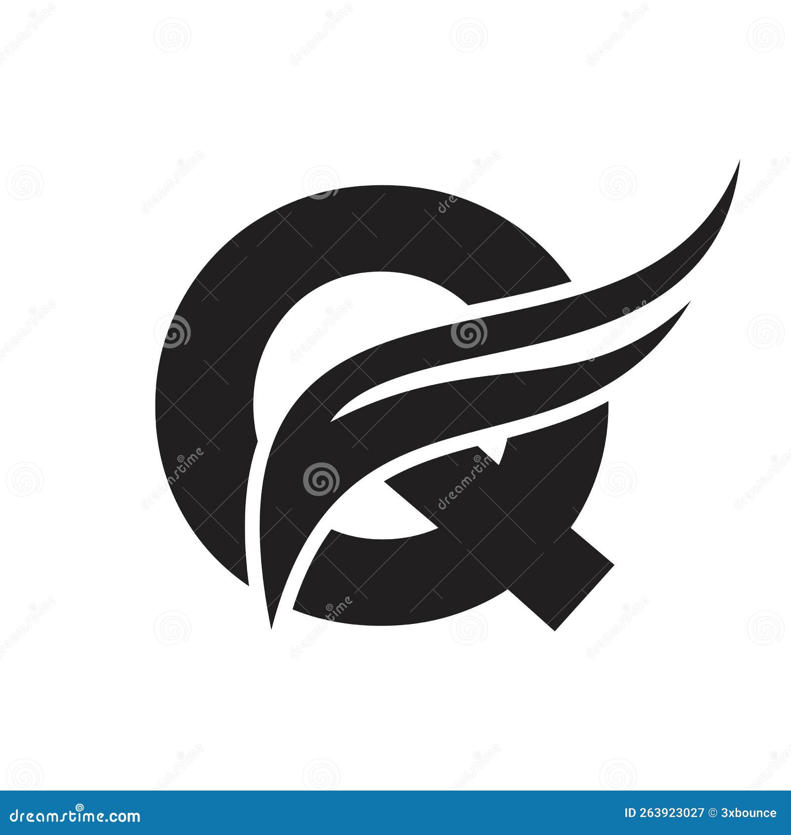 Letter Q Wing Logo Design. Transportation Logo Letter Q and Wings ...