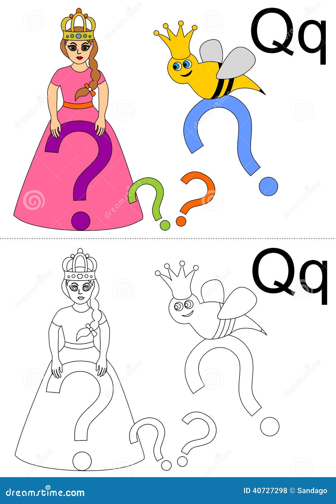 Letter q worksheet stock vector. Illustration of empty - 40727298