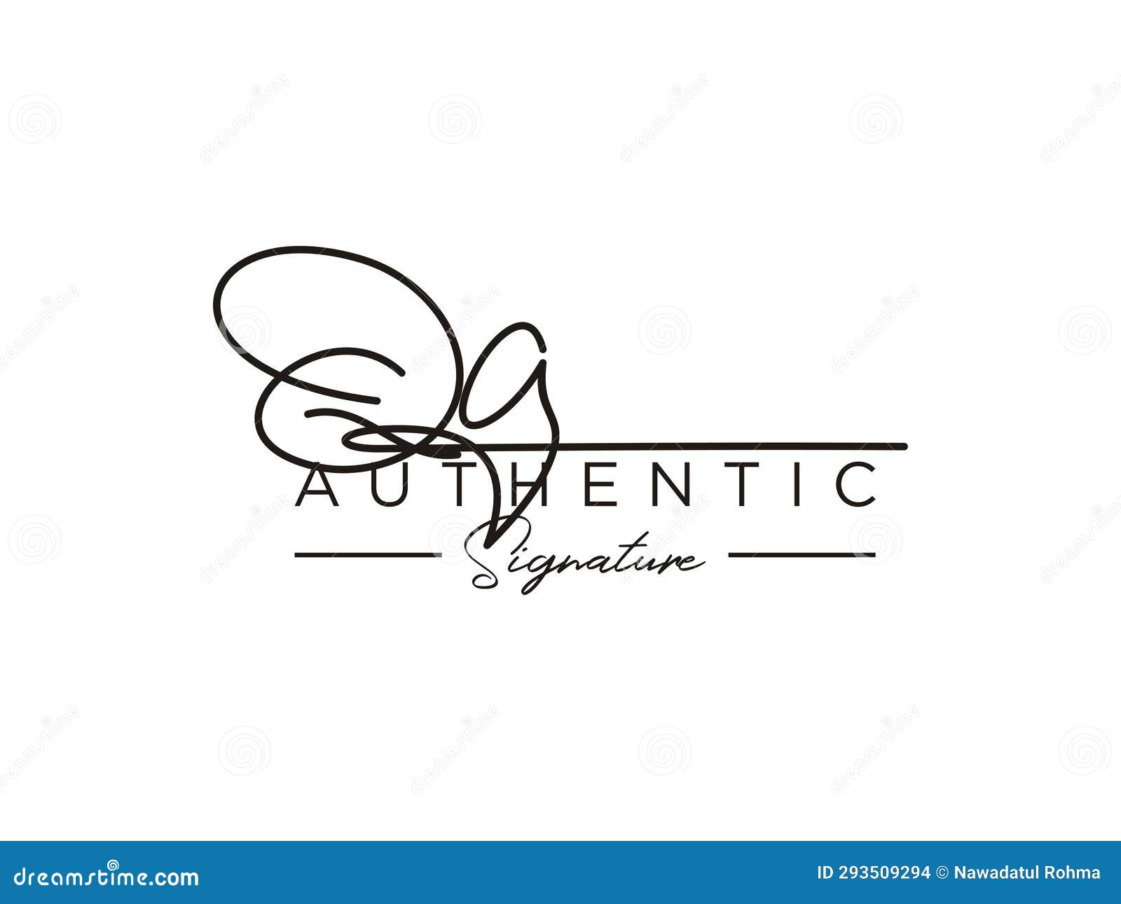 Letter QA Signature Logo Template Vector Stock Vector - Illustration of ...