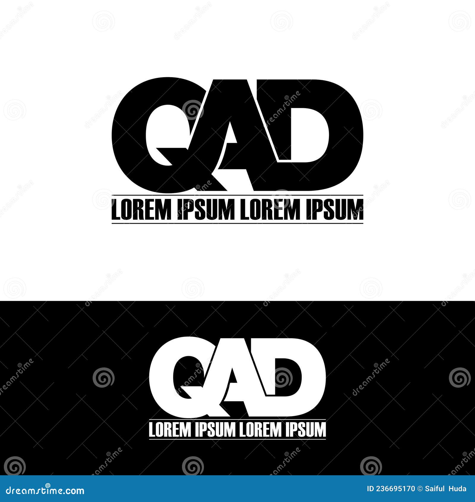 Letter QAD Simple Monogram Logo Icon Design. Stock Vector ...