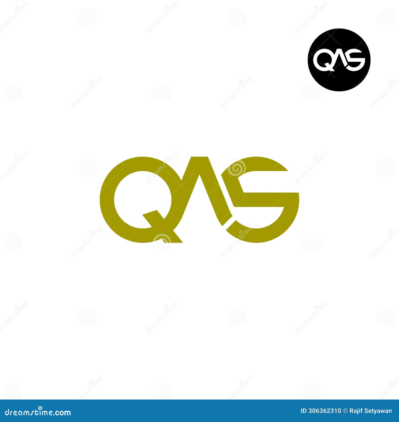 Letter QAS Monogram Logo Design Stock Vector - Illustration of ...