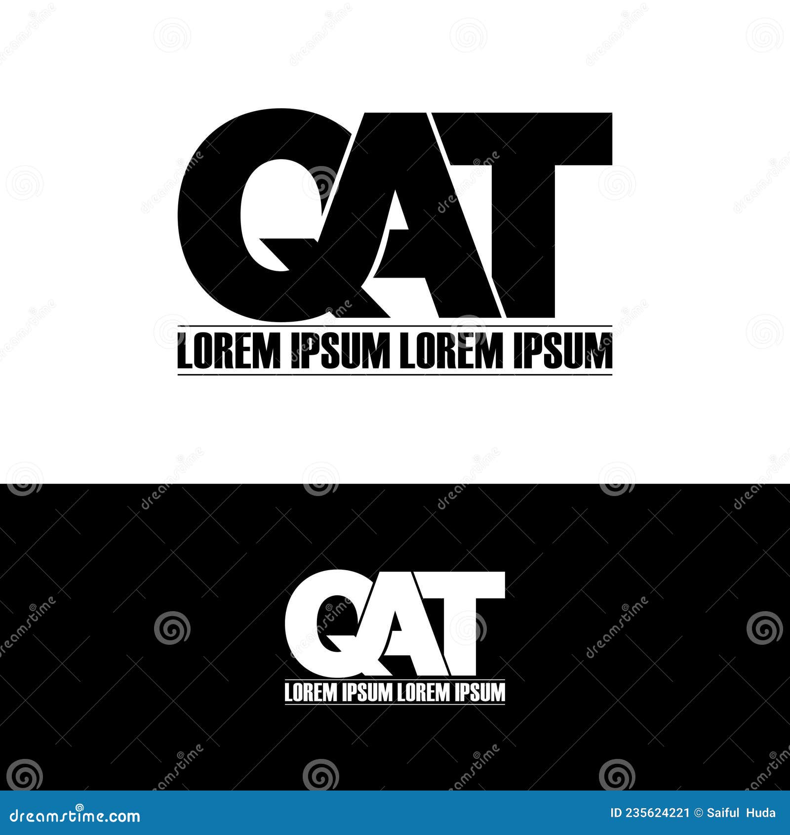 Letter QAT Simple Monogram Logo Icon Design. Stock Vector ...