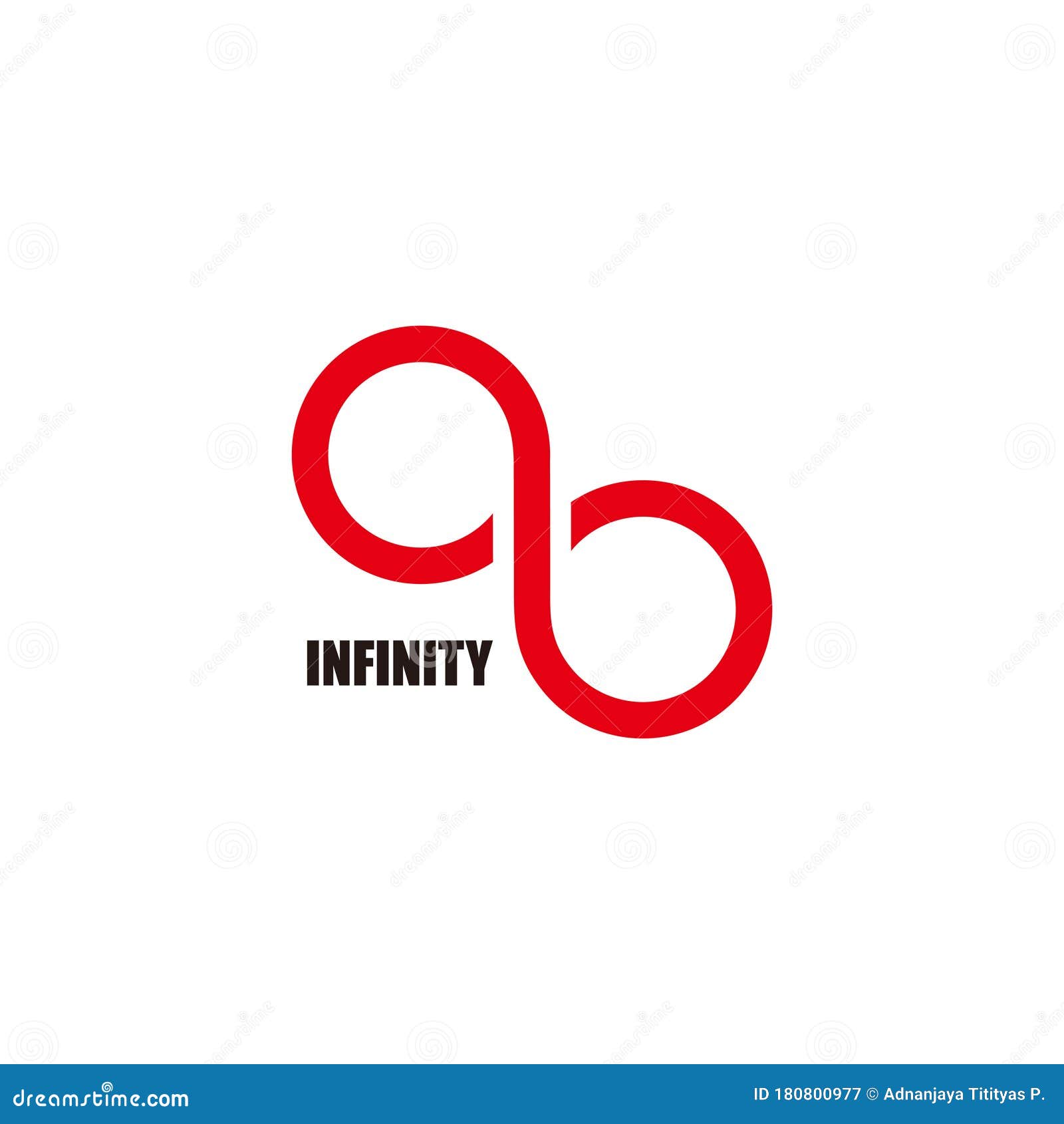 Simple Infinity Symbol With Black Circle Dot As Head Cartoon Vector ...