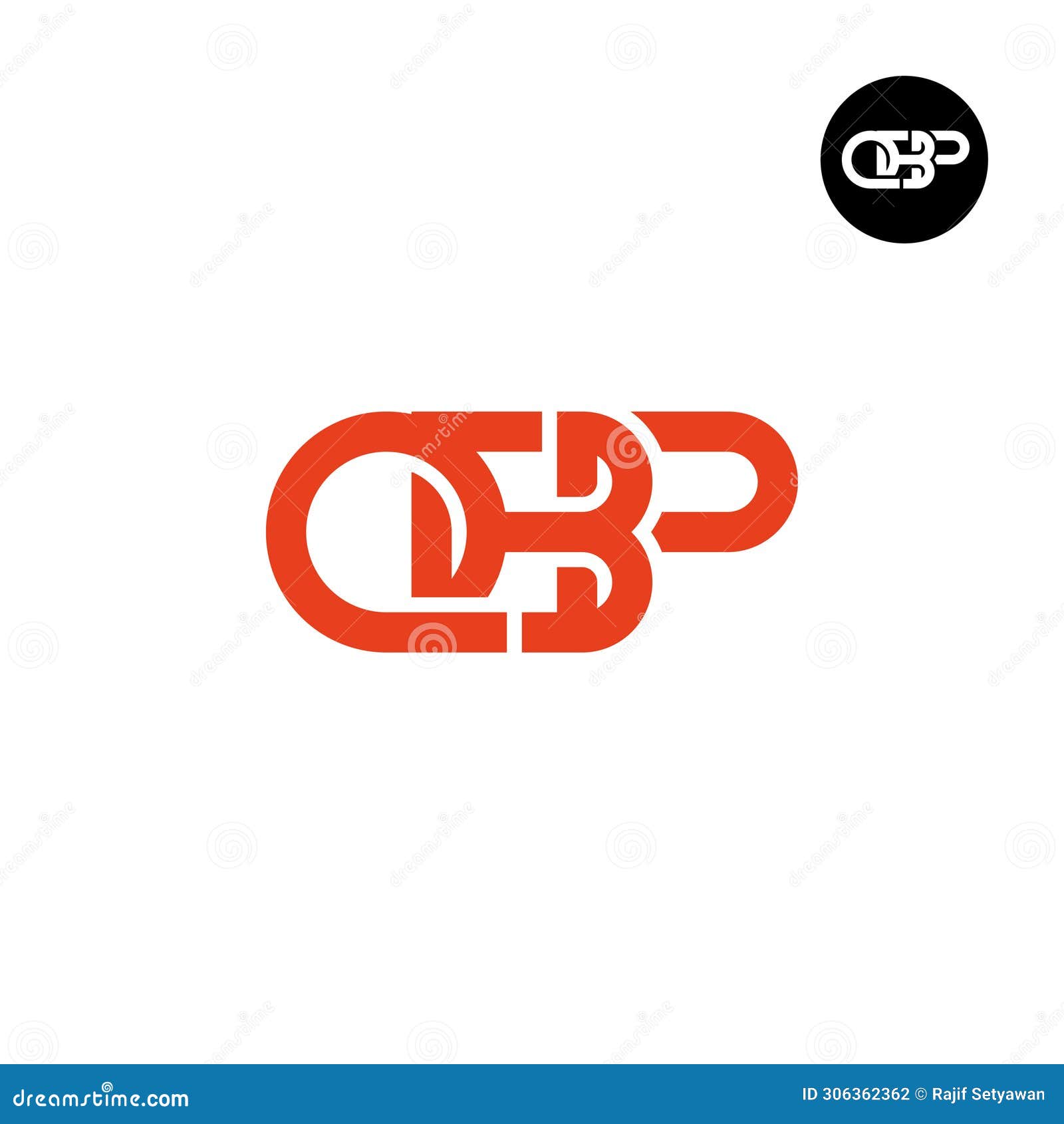 Letter QBP Monogram Logo Design Stock Vector - Illustration of design ...