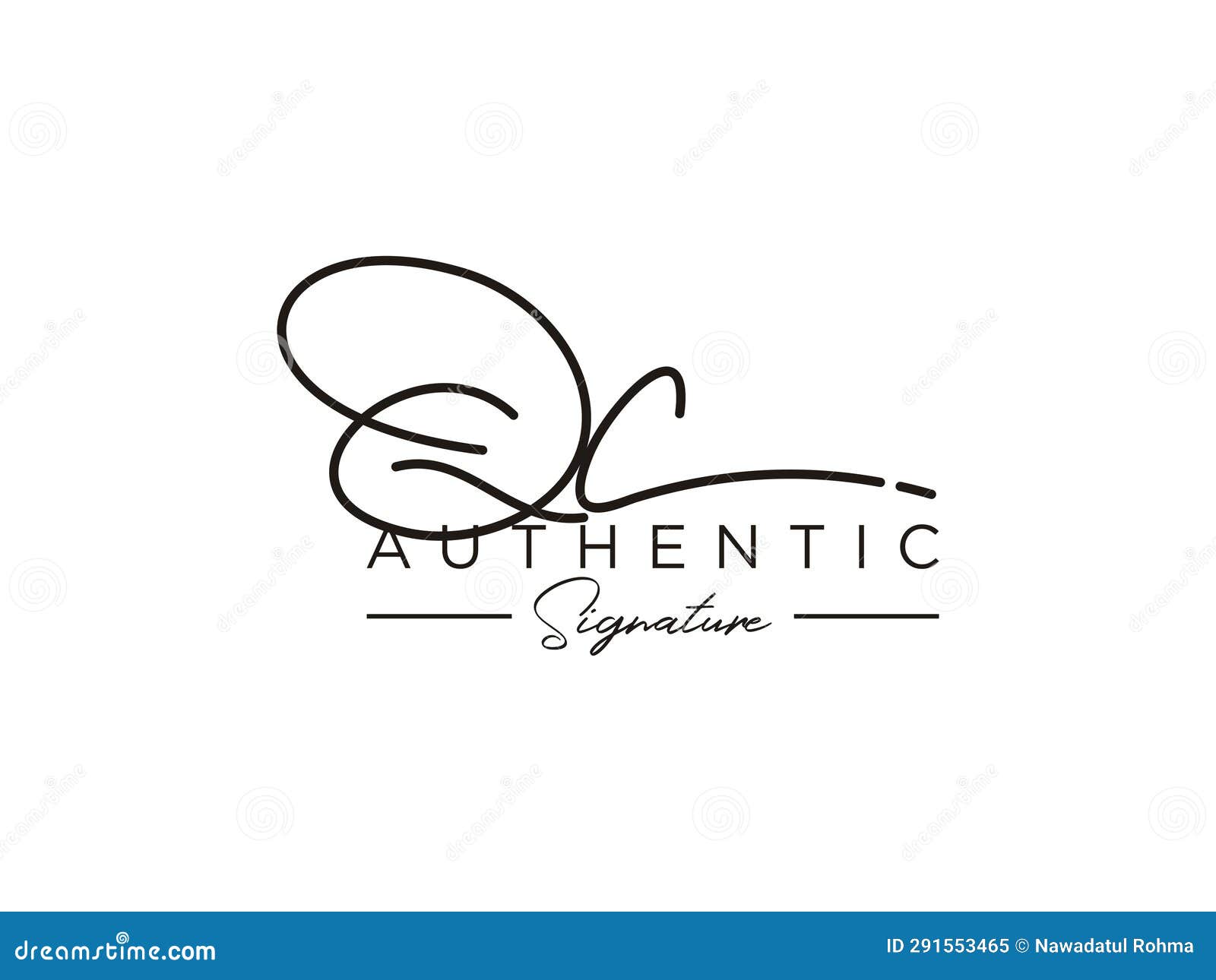 Letter QC Signature Logo Template Vector Stock Vector - Illustration of ...