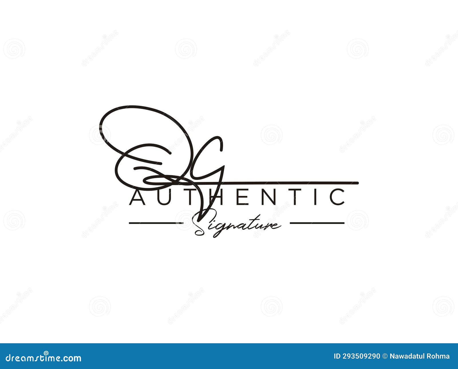Letter QC Signature Logo Template Vector Stock Vector - Illustration of ...