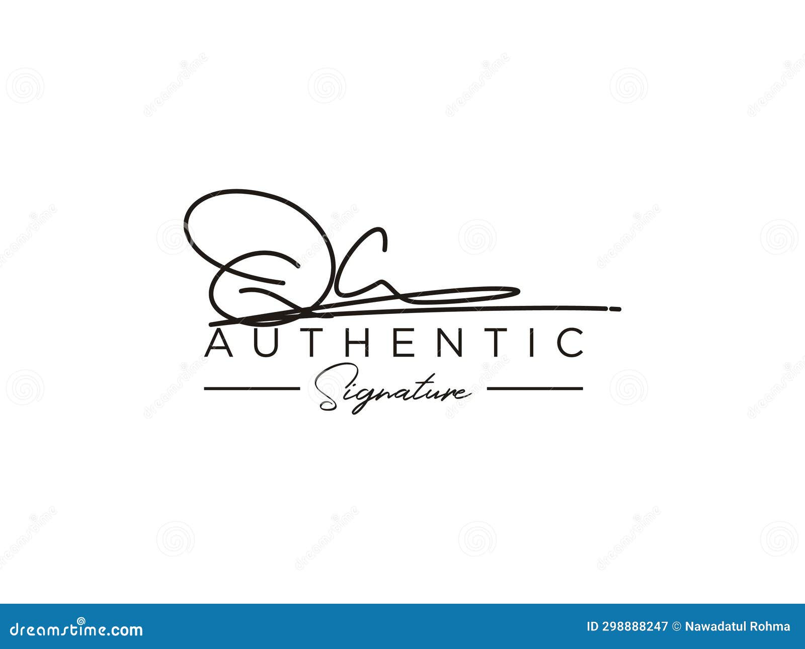 Letter QC Signature Logo Template Vector Stock Vector - Illustration of ...