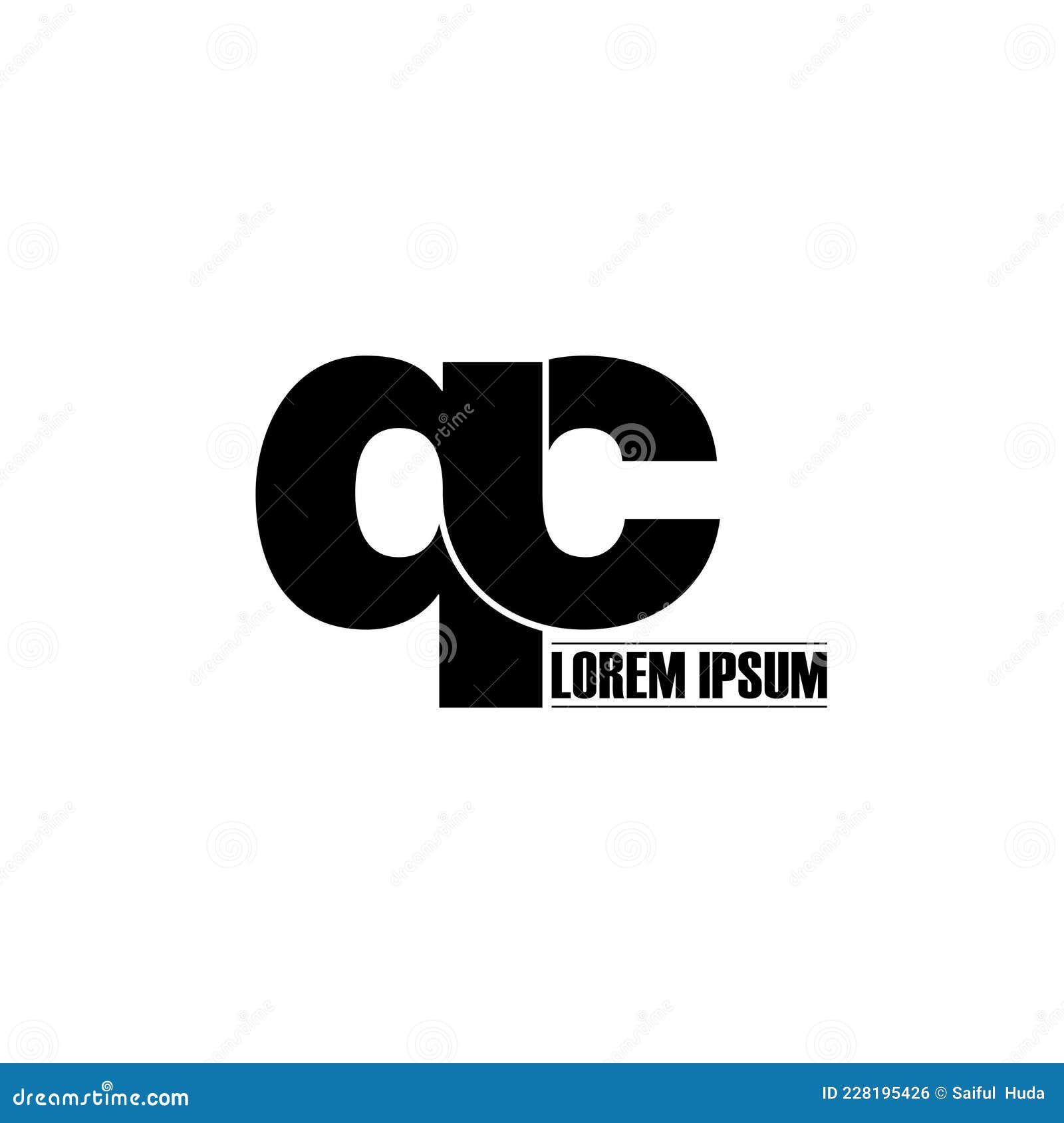 Letter QC Simple Monogram Logo Icon Design. Stock Vector - Illustration ...