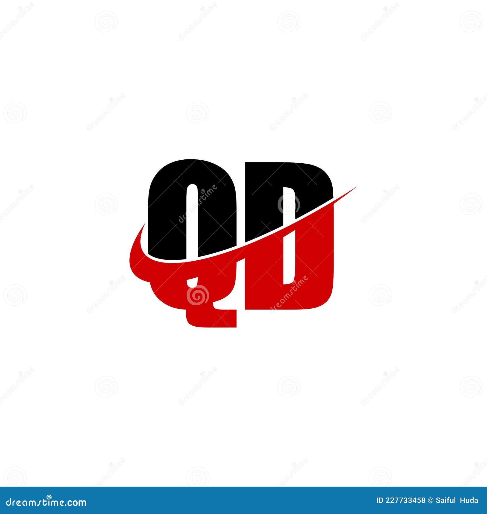 Letter QD Simple Monogram Logo Icon Design. Stock Vector - Illustration ...