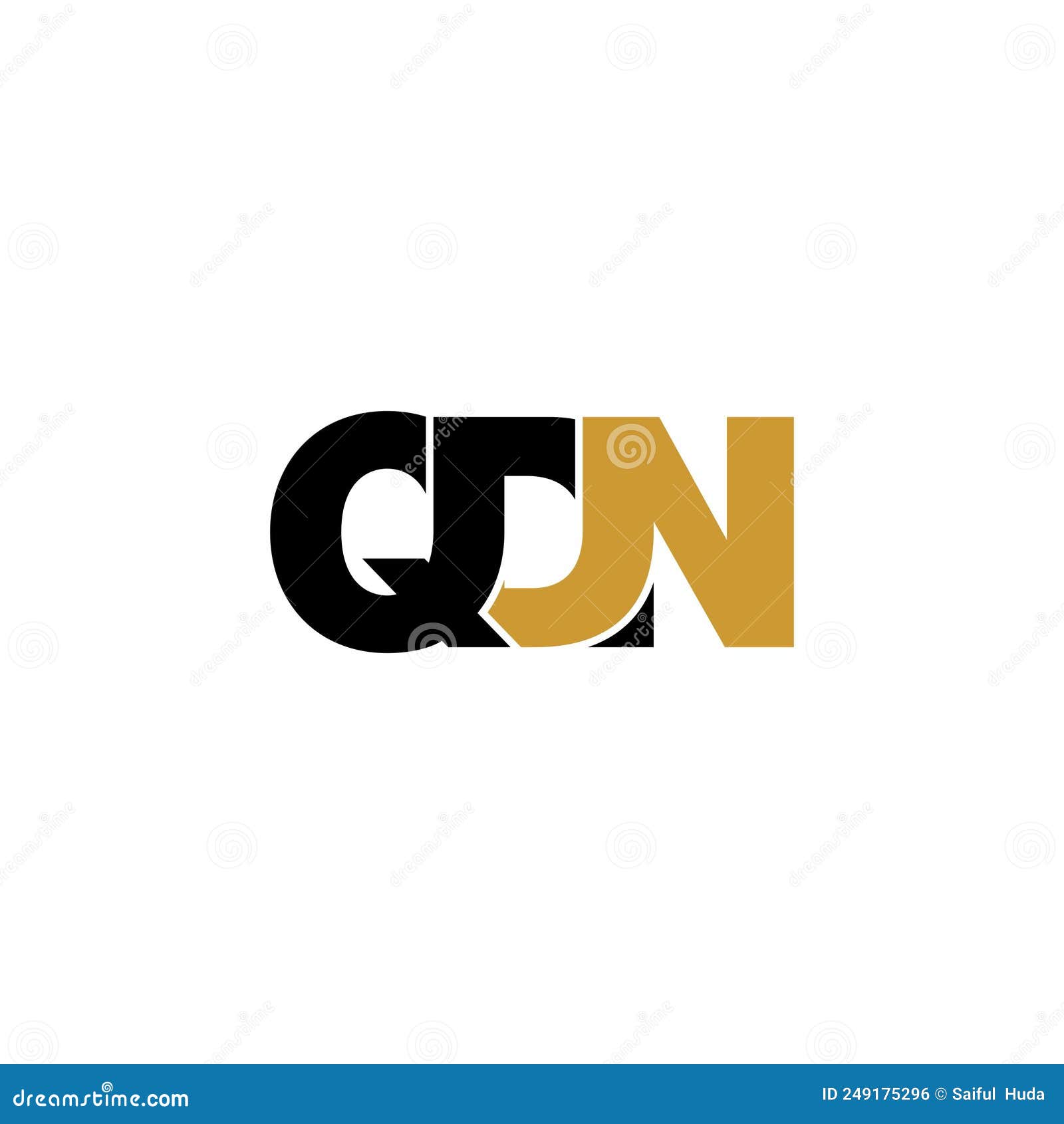 Letter QDN Simple Monogram Logo Icon Design. Stock Vector ...