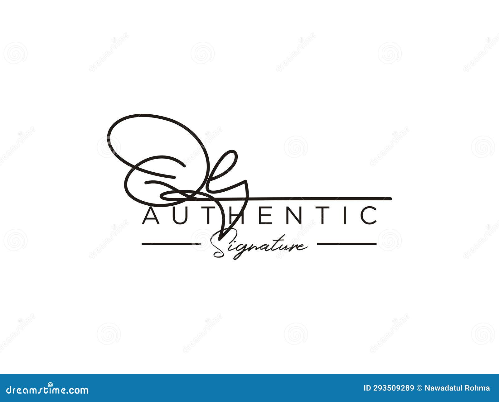 Letter QE Signature Logo Template Vector Stock Vector - Illustration of ...