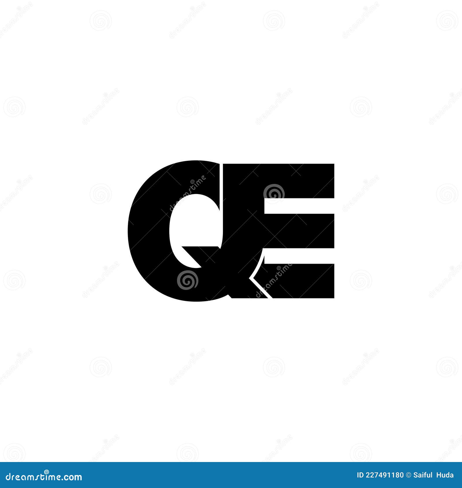 Letter QE Simple Monogram Logo Icon Design. Stock Vector - Illustration ...