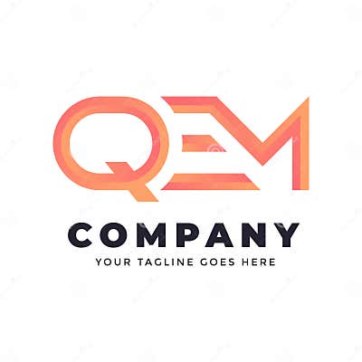 Letter QEM Logo Template | Monogram Stock Illustration - Illustration ...