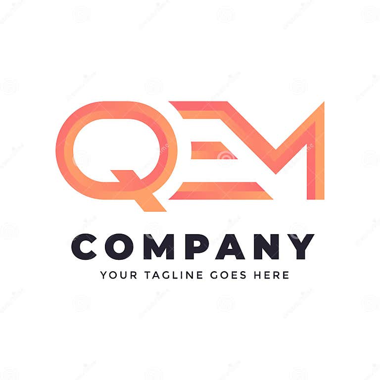 Letter QEM Logo Template | Monogram Stock Illustration - Illustration ...