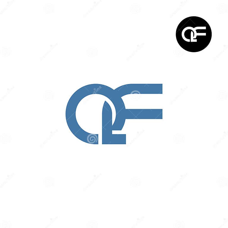 Letter QF Monogram Logo Design Stock Vector - Illustration of designs ...