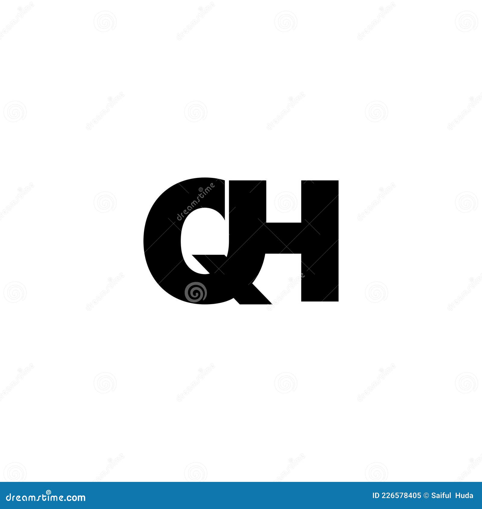 Letter QH Simple Monogram Logo Icon Design. Stock Vector - Illustration ...
