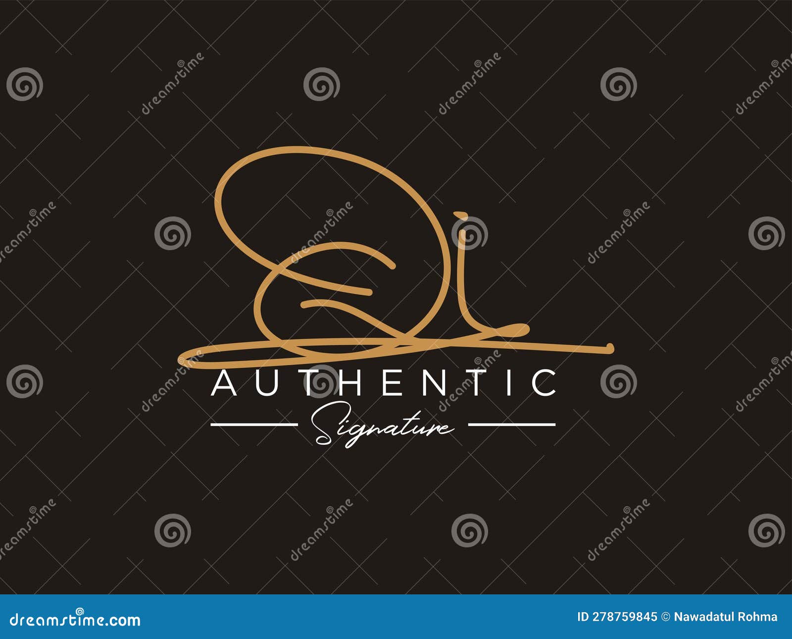 Letter QI Signature Logo Template Vector Stock Vector - Illustration of ...