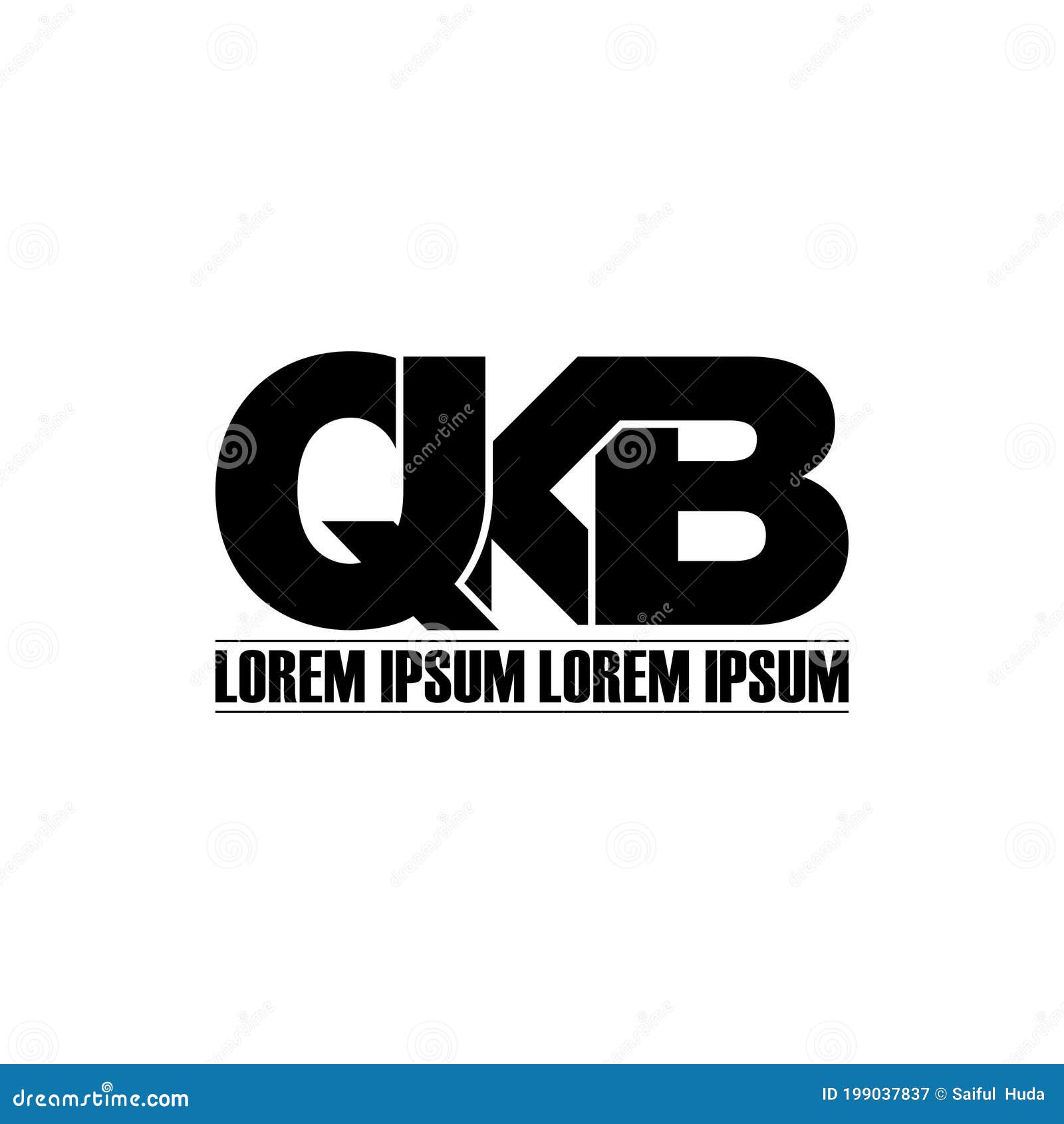 Letter QKB Simple Monogram Logo Icon Design. Stock Vector - Illustration of linked, financial ...