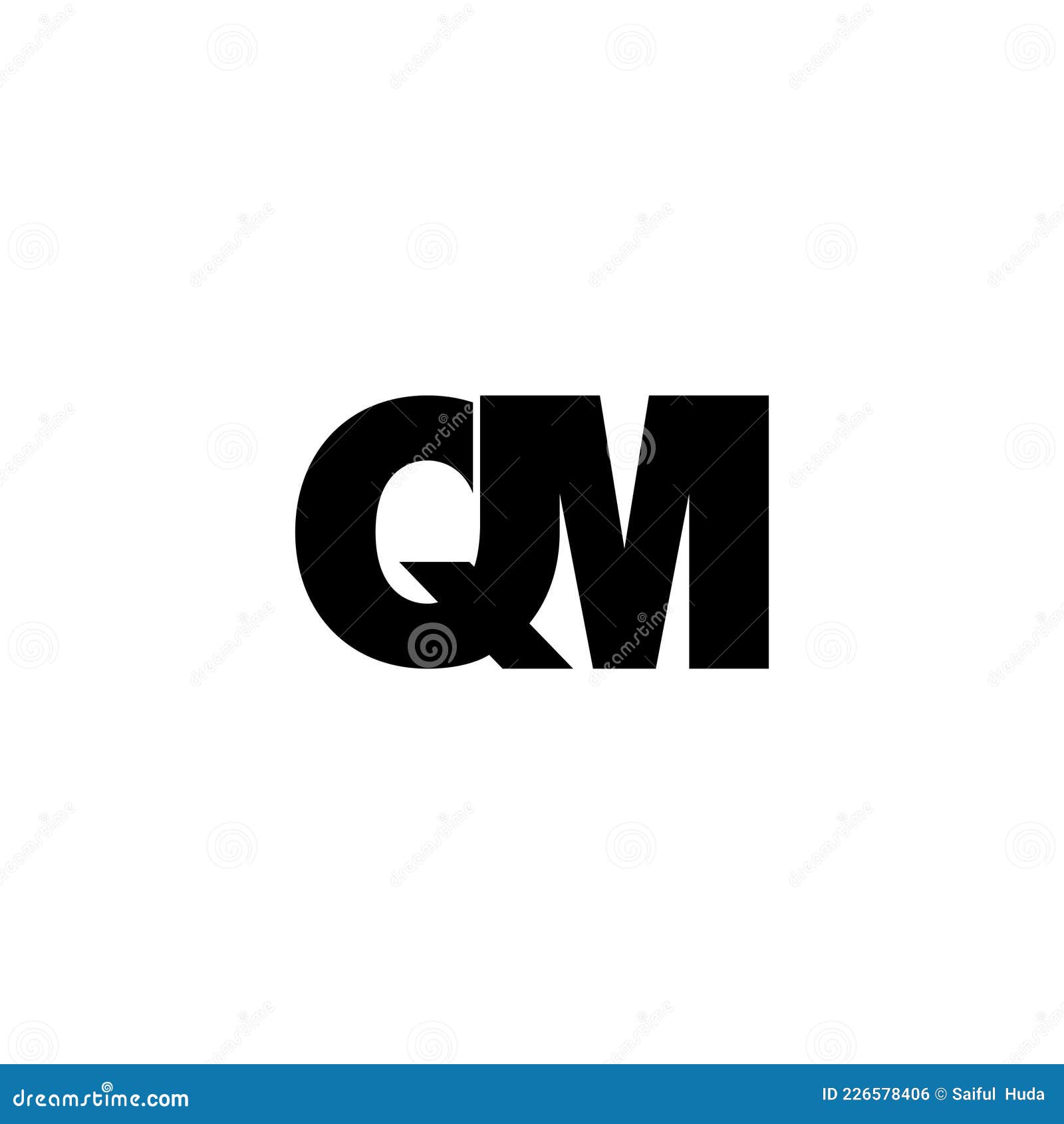 Letter QM Simple Monogram Logo Icon Design. Stock Vector - Illustration ...