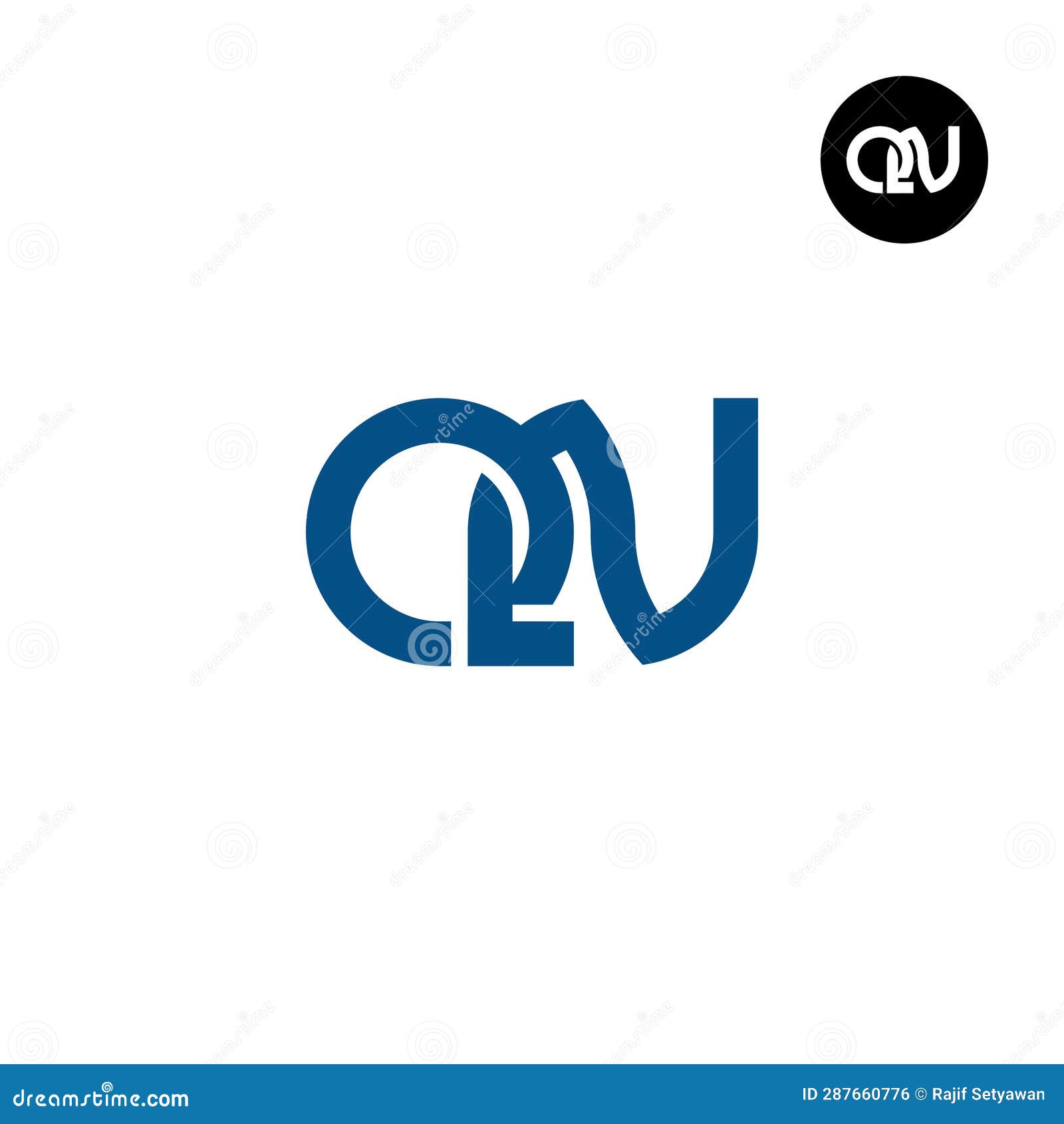 Letter QN Monogram Logo Design Stock Vector - Illustration of company ...