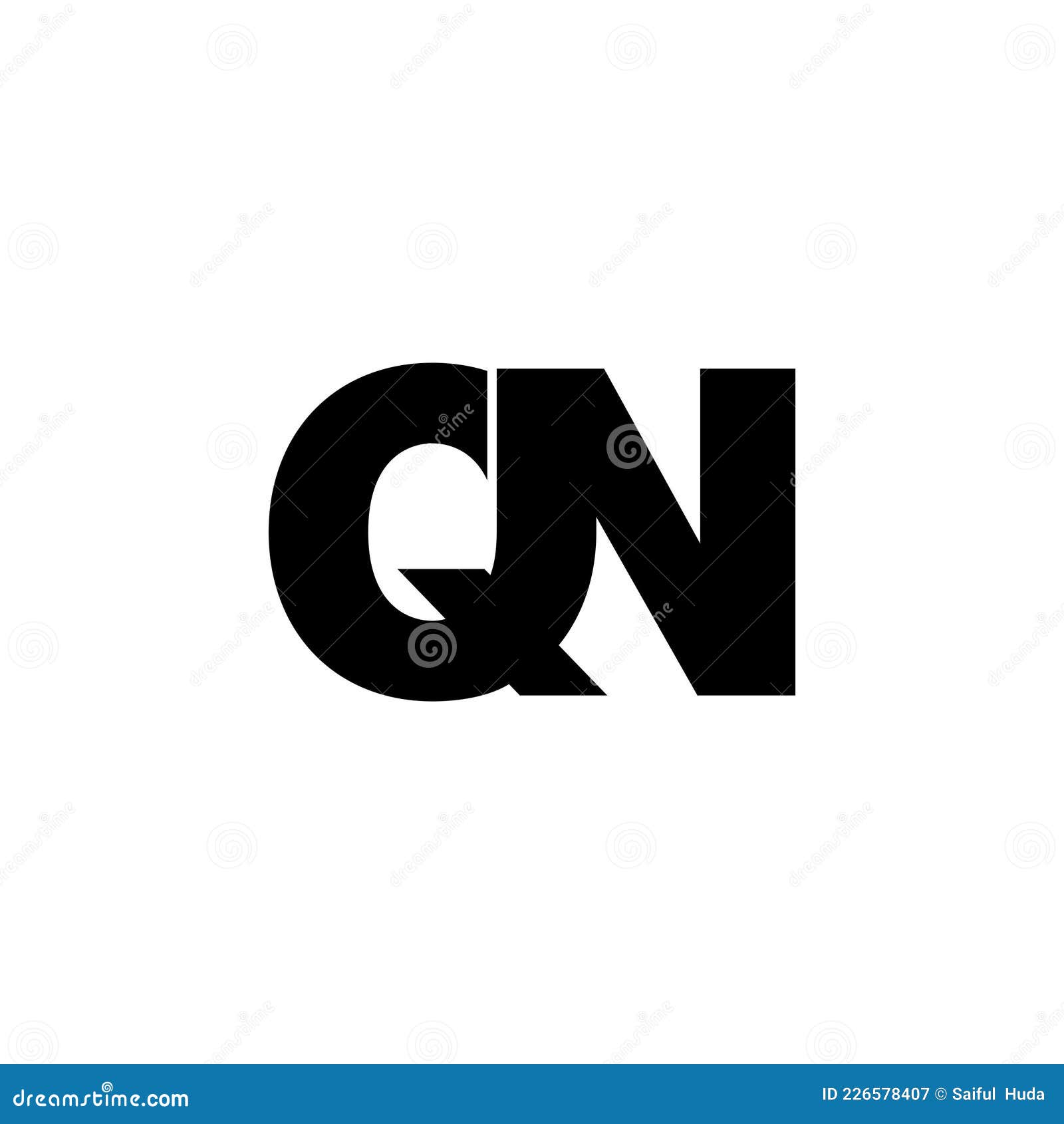 Letter QN Simple Monogram Logo Icon Design. Stock Vector - Illustration ...